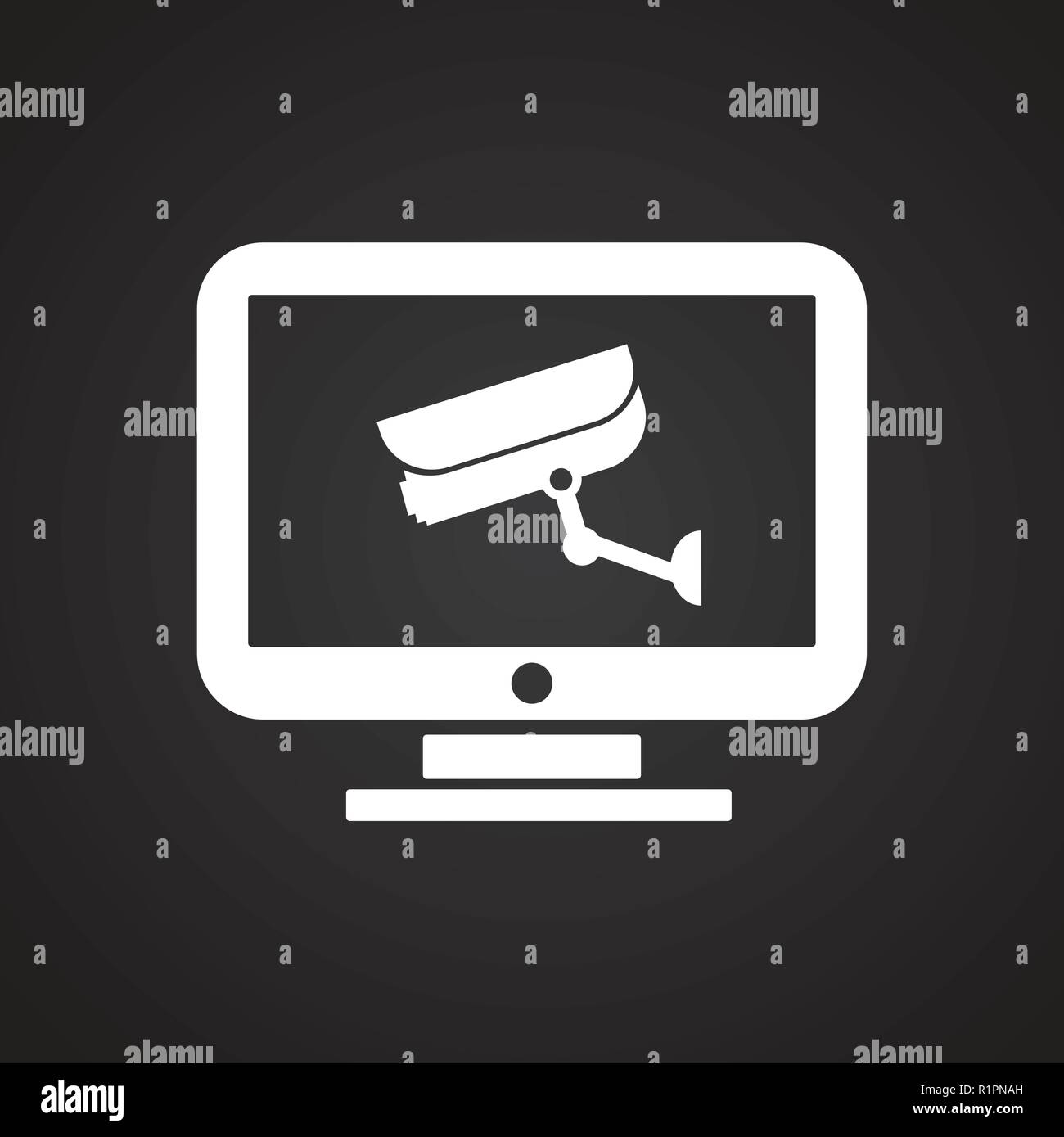 Security camera control on white background icon Stock Vector Image ...