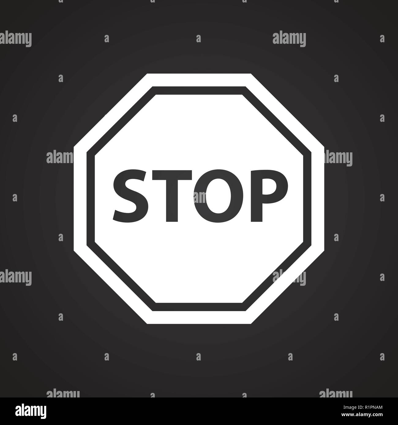 Security stop sign on white background icon Stock Vector Image & Art ...