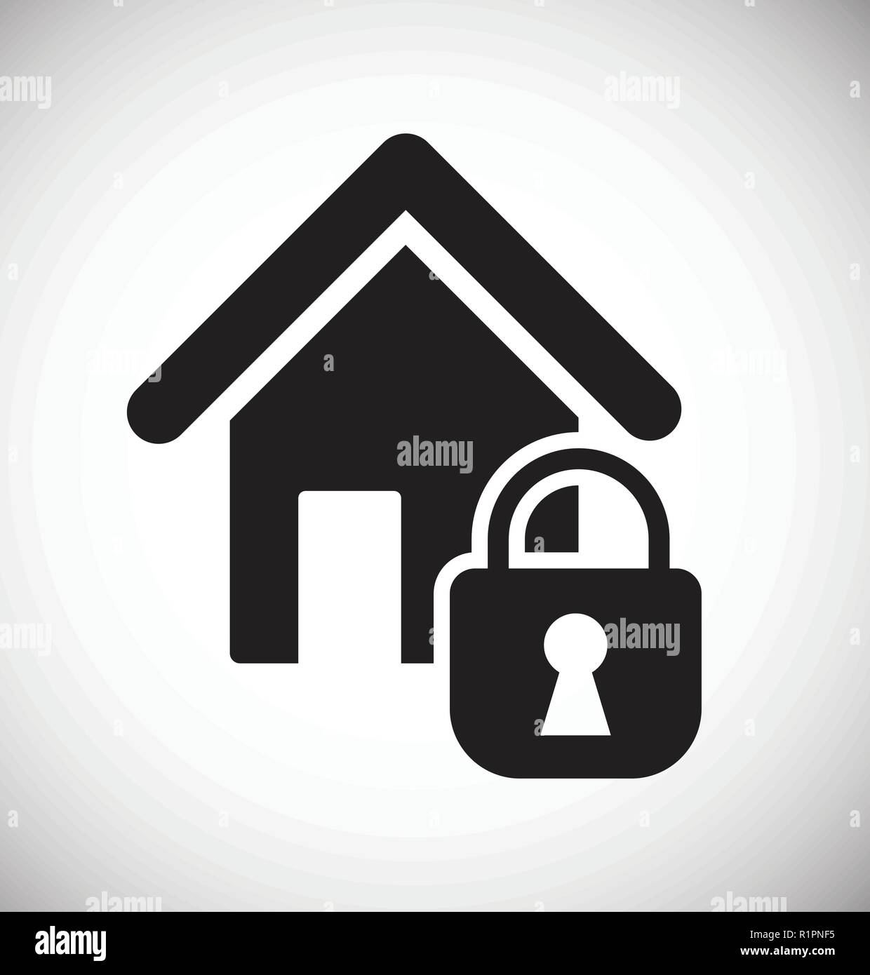 Locked house on white background icon Stock Vector Image & Art - Alamy