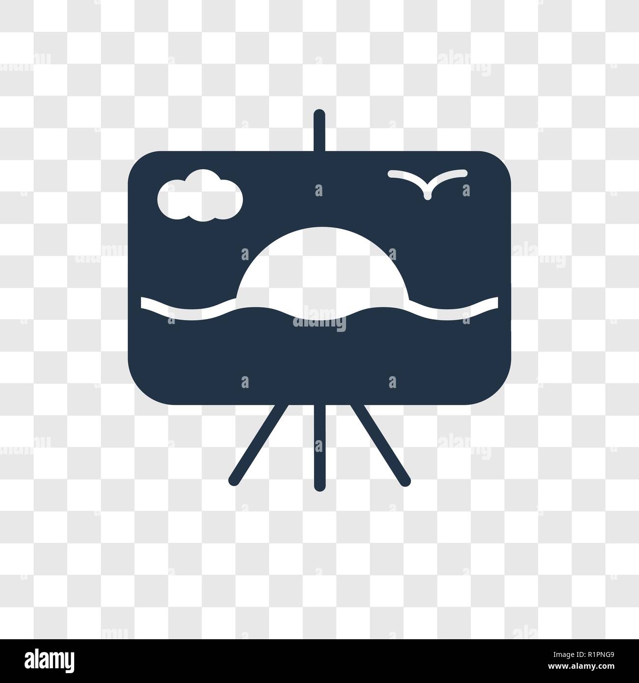 Painting vector icon isolated on transparent background, Painting ...