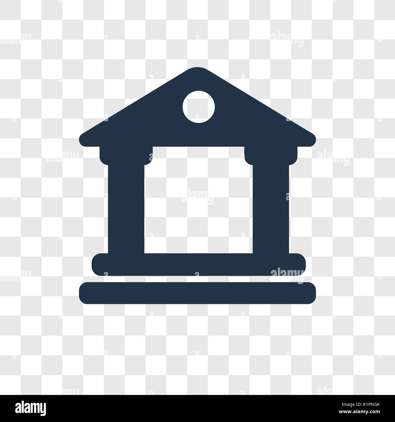 Museum vector icon isolated on transparent background, Museum ...