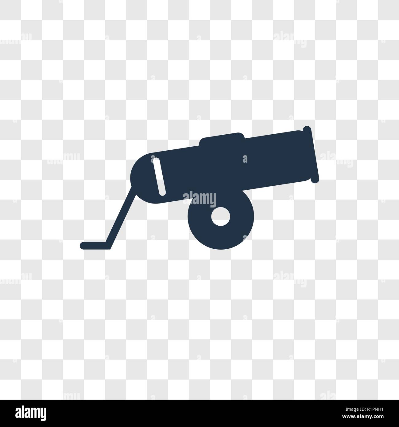 Cannon vector icon isolated on transparent background, Cannon ...