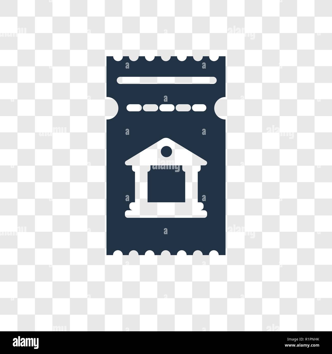 Ticket vector icon isolated on transparent background, Ticket ...