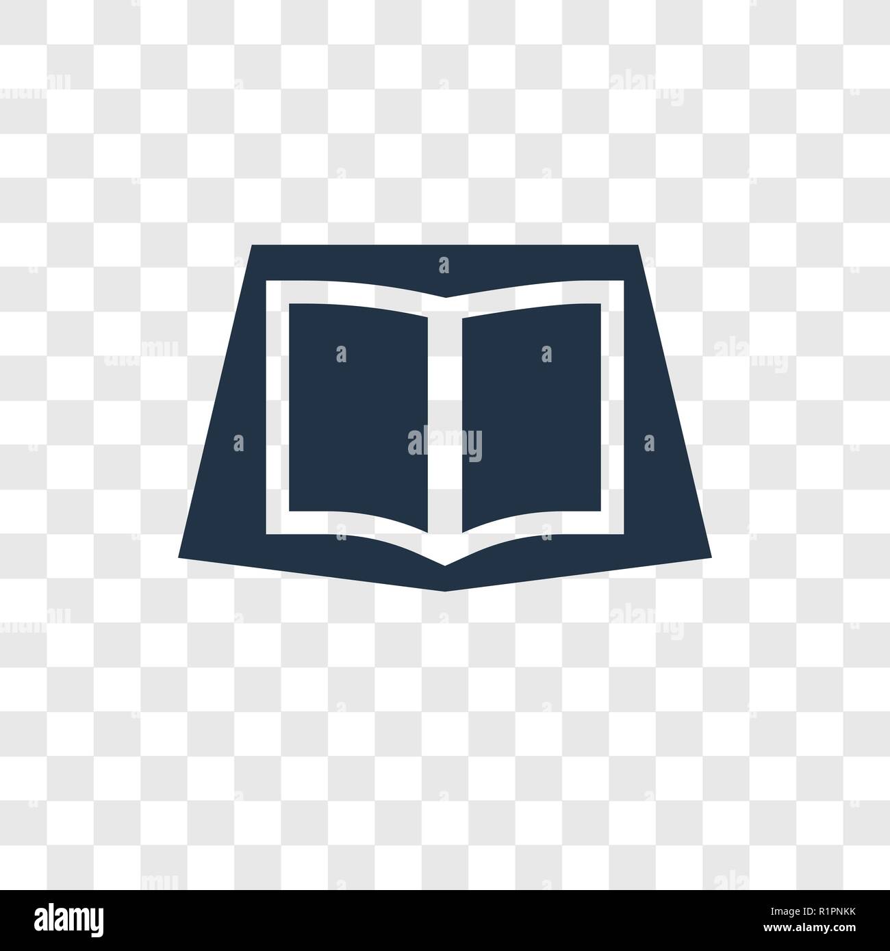 Book vector icon isolated on transparent background, Book transparency ...