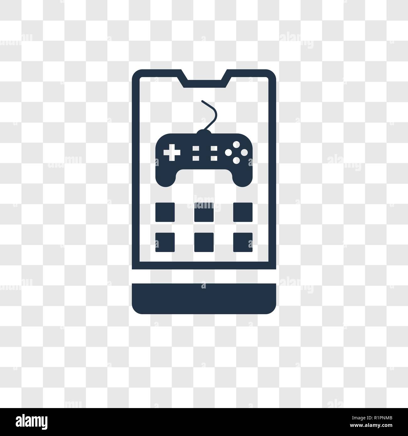 Game vector icon isolated on transparent background, Game transparency ...