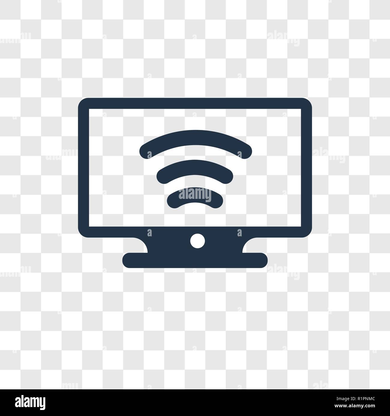Tv vector icon isolated on transparent background, Tv transparency logo ...