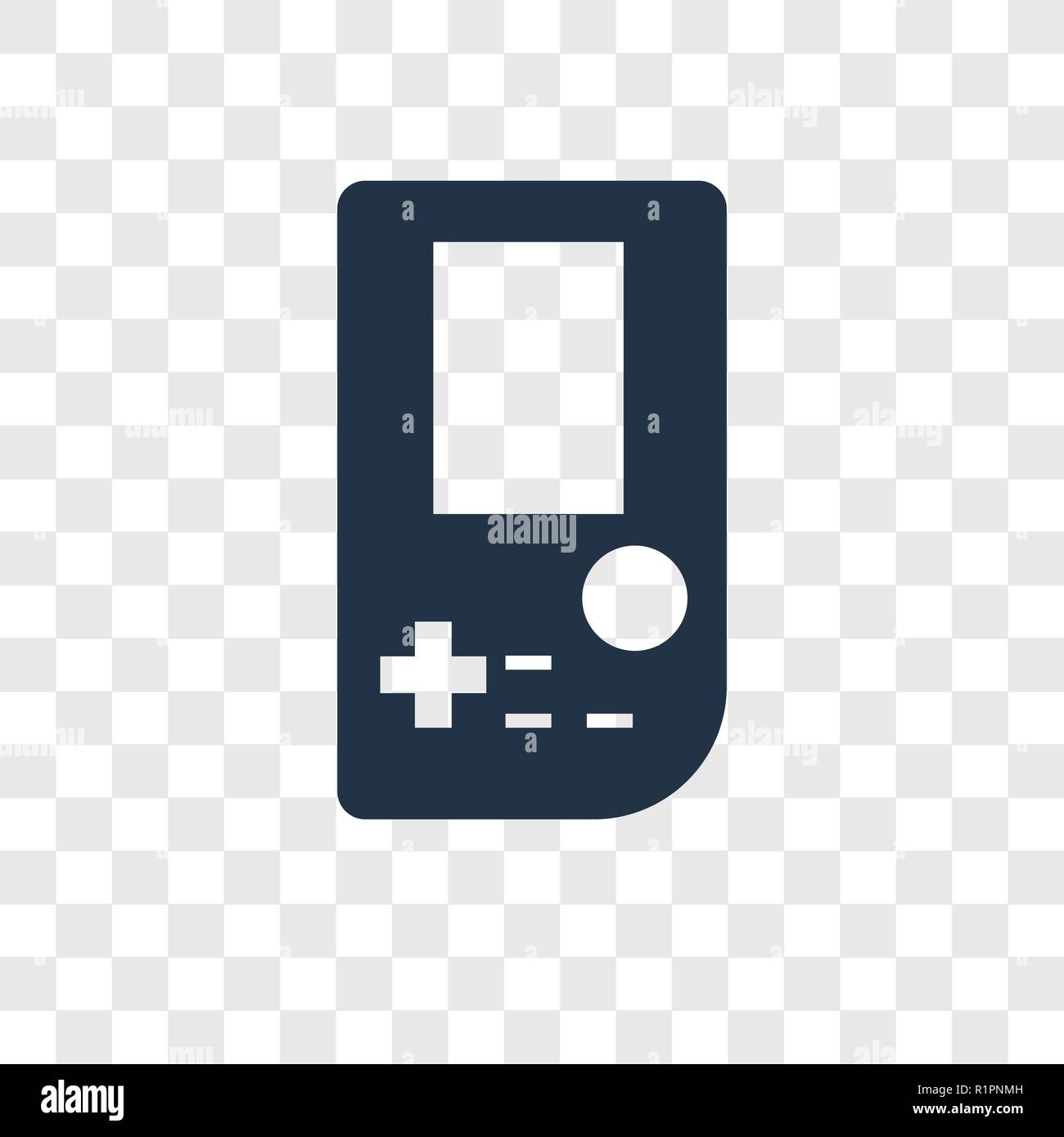 Game console vector icon isolated on transparent background, Game ...
