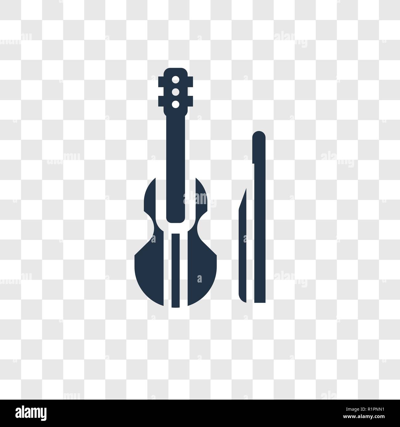 Violin vector icon isolated on transparent background, Violin ...