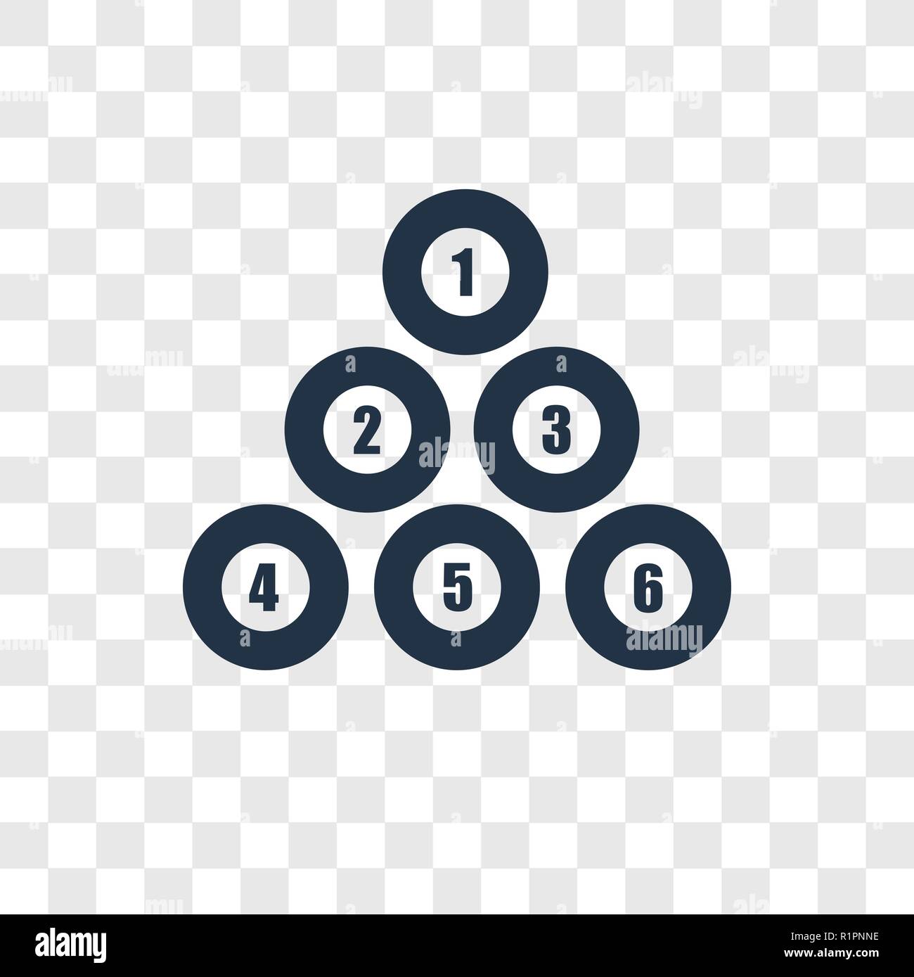 Billiard vector icon isolated on transparent background, Billiard ...