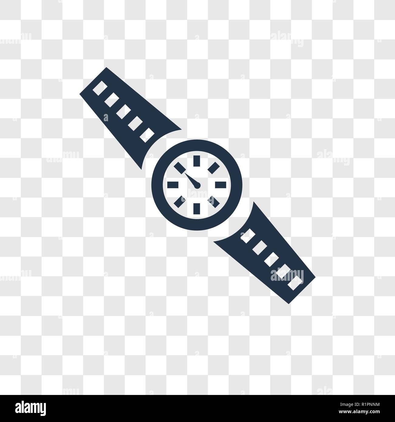 Watches vector icon isolated on transparent background, Watches ...