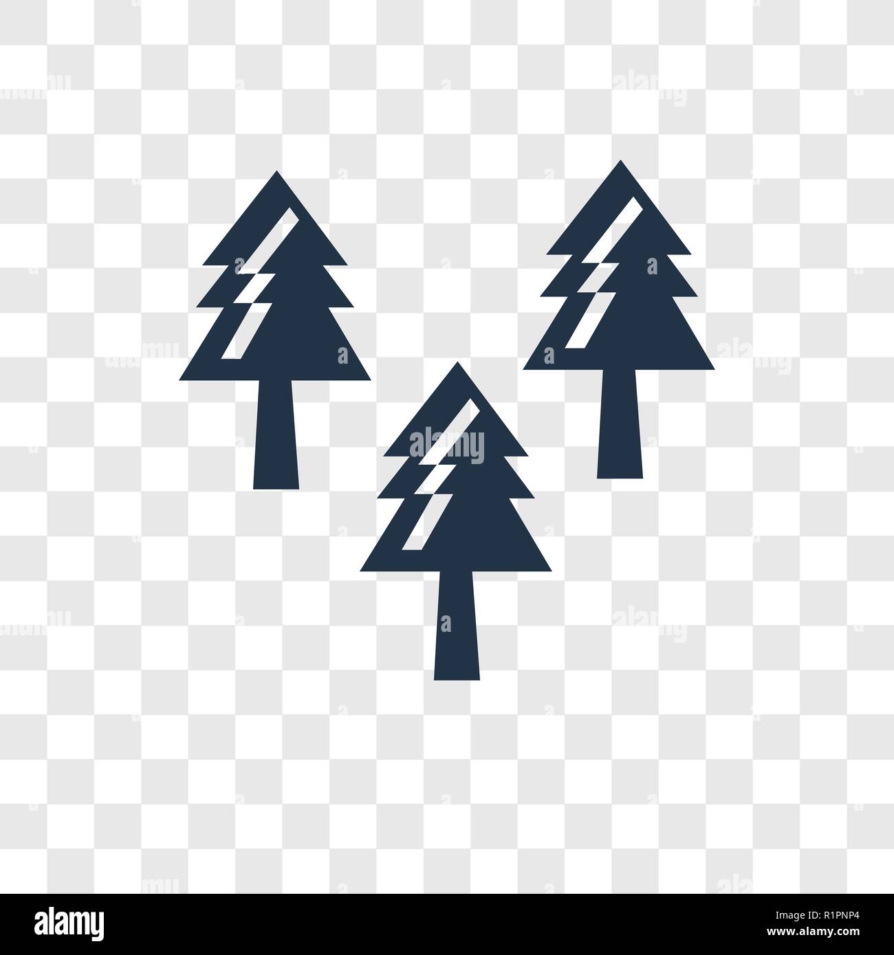 Forest vector icon isolated on transparent background, Forest ...