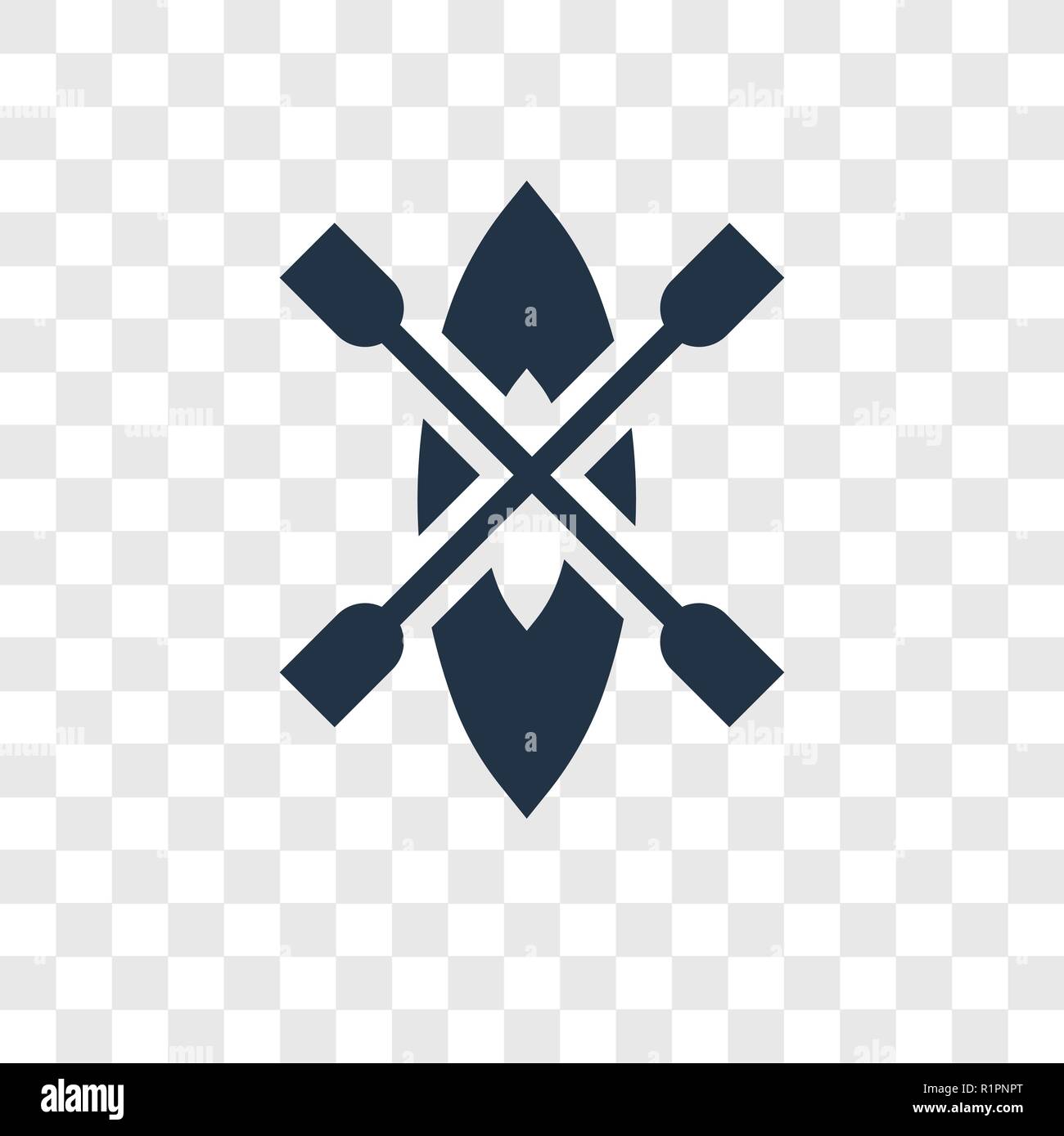 Kayak vector icon isolated on transparent background, Kayak ...
