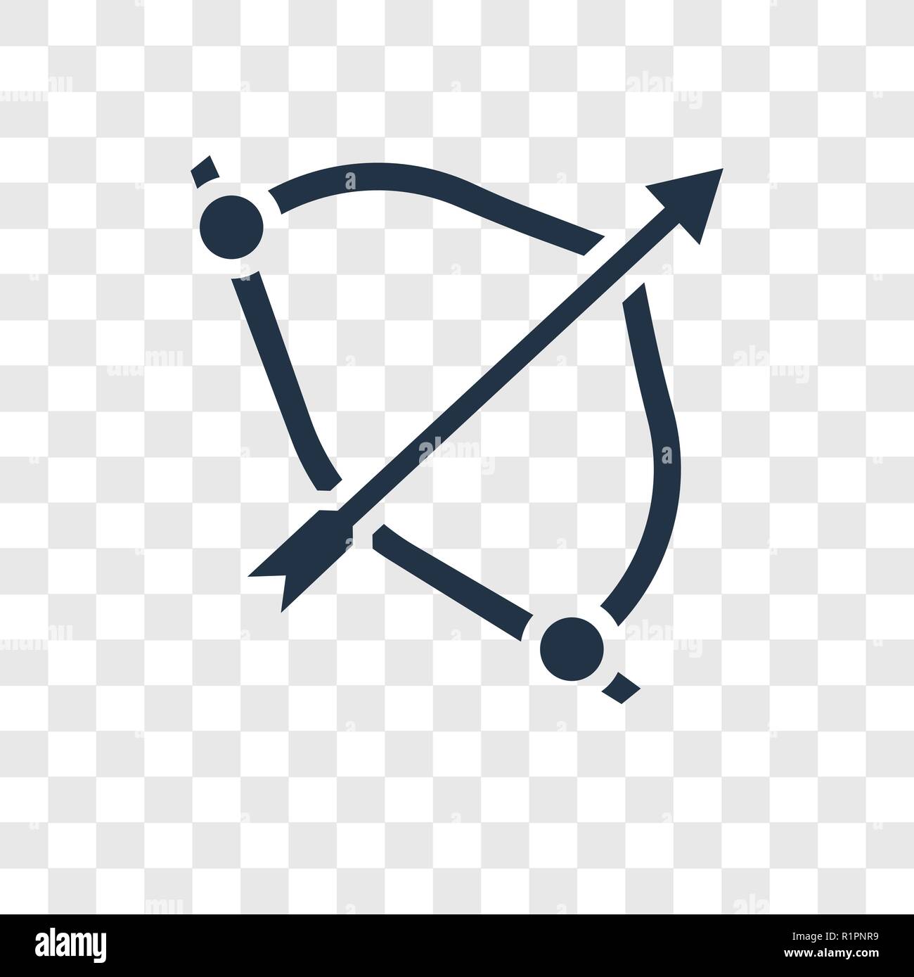 Archery vector icon isolated on transparent background, Archery ...