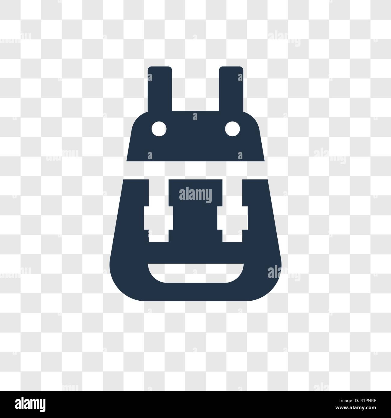 Backpack vector icon isolated on transparent background, Backpack ...