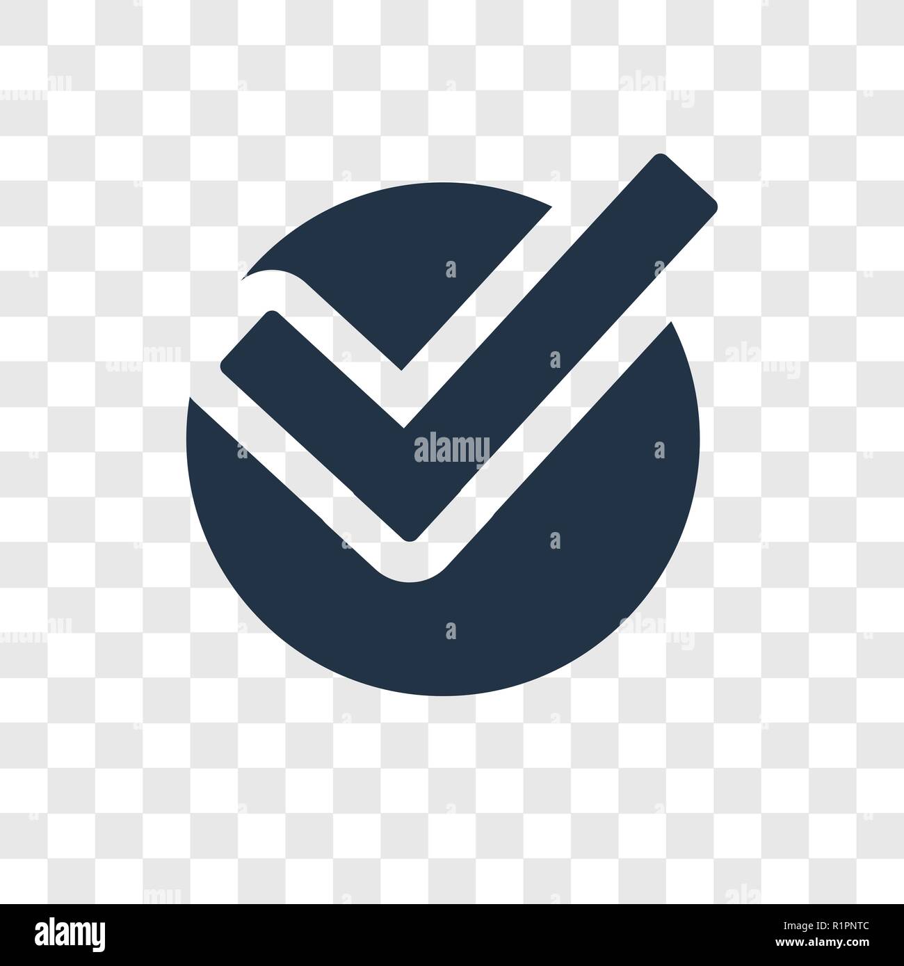Correct vector icon isolated on transparent background, Correct ...
