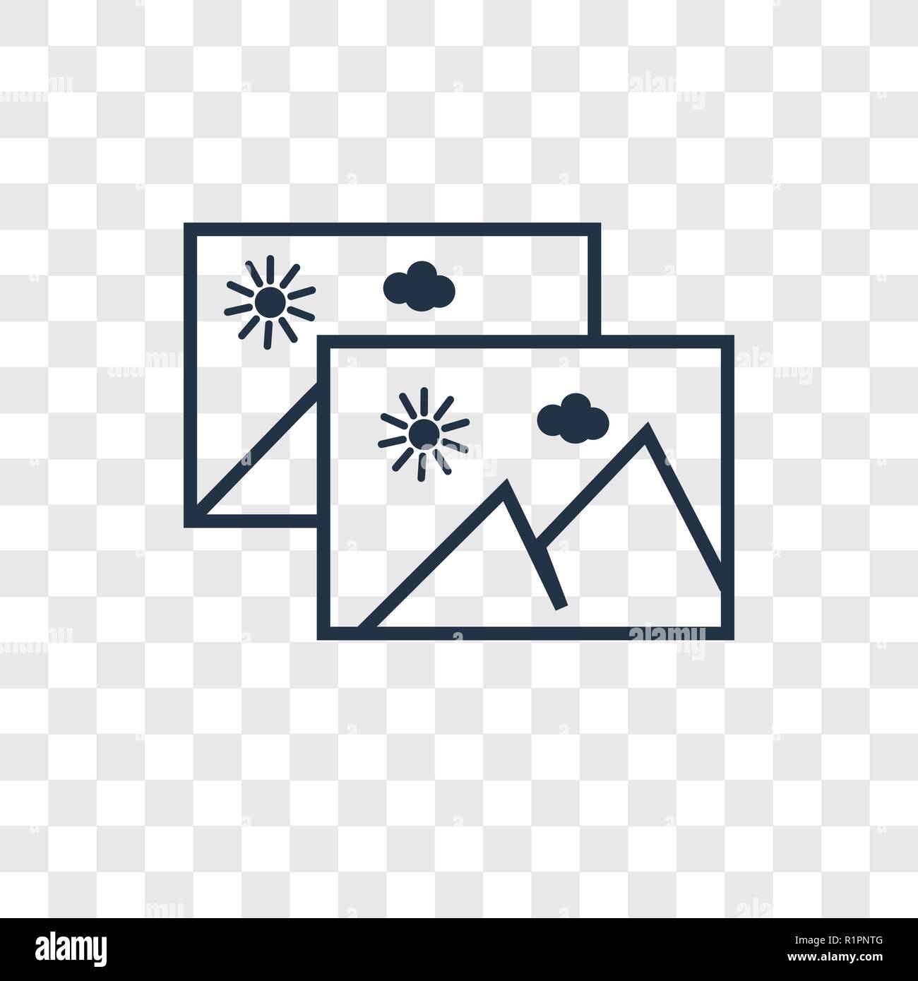 Gallery vector icon isolated on transparent background, Gallery ...