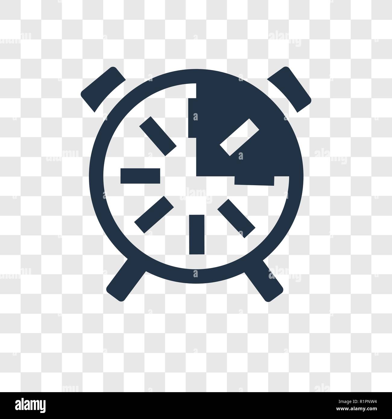 Clock vector icon isolated on transparent background, Clock ...