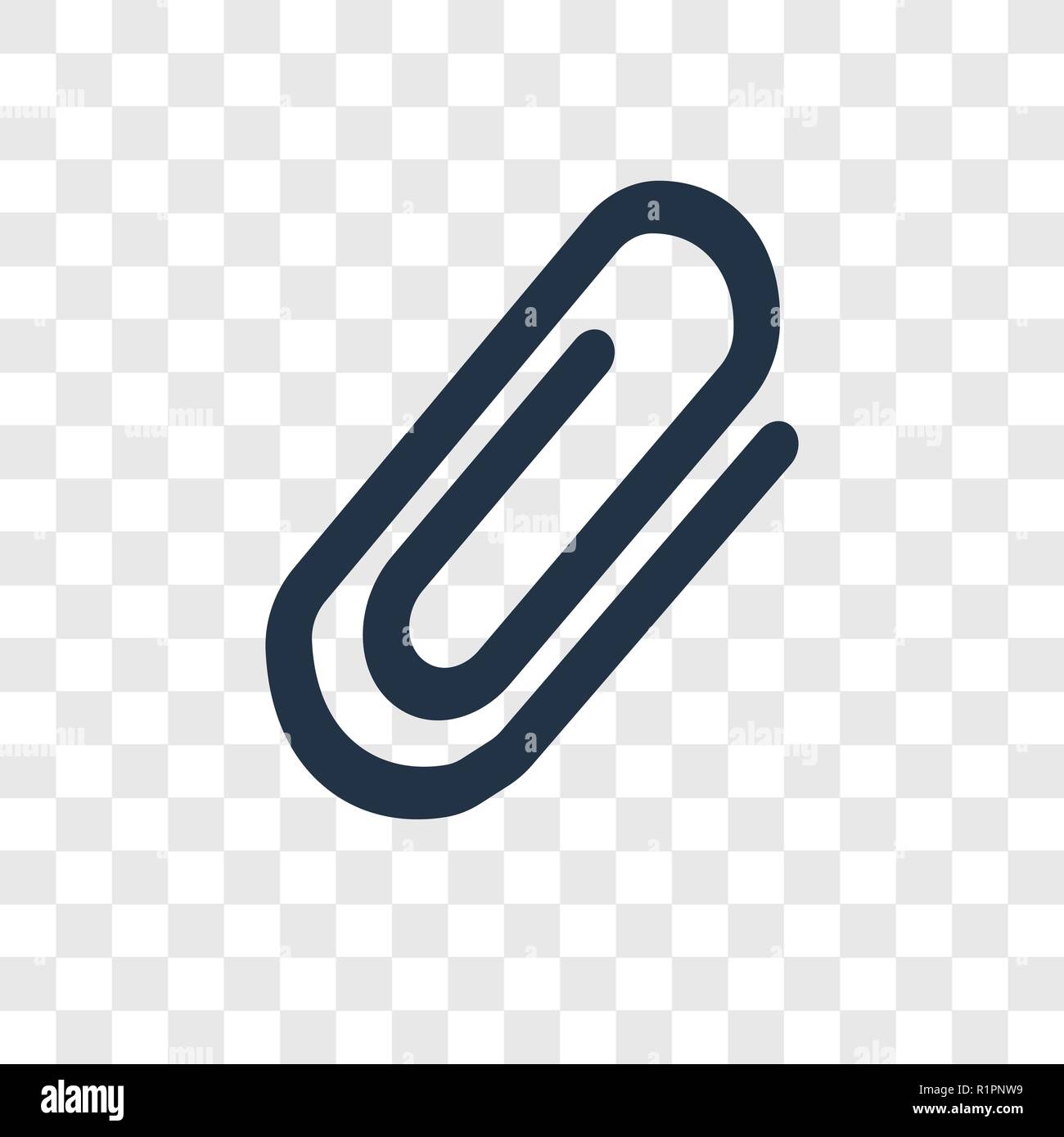 Clip vector icon isolated on transparent background, Clip transparency ...