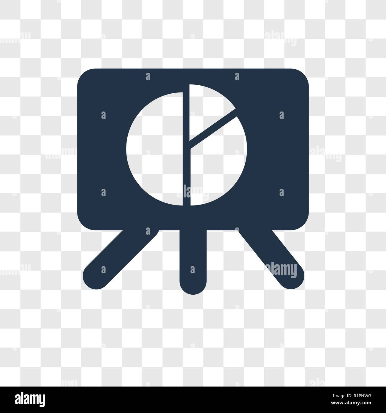 Presentation vector icon isolated on transparent background ...