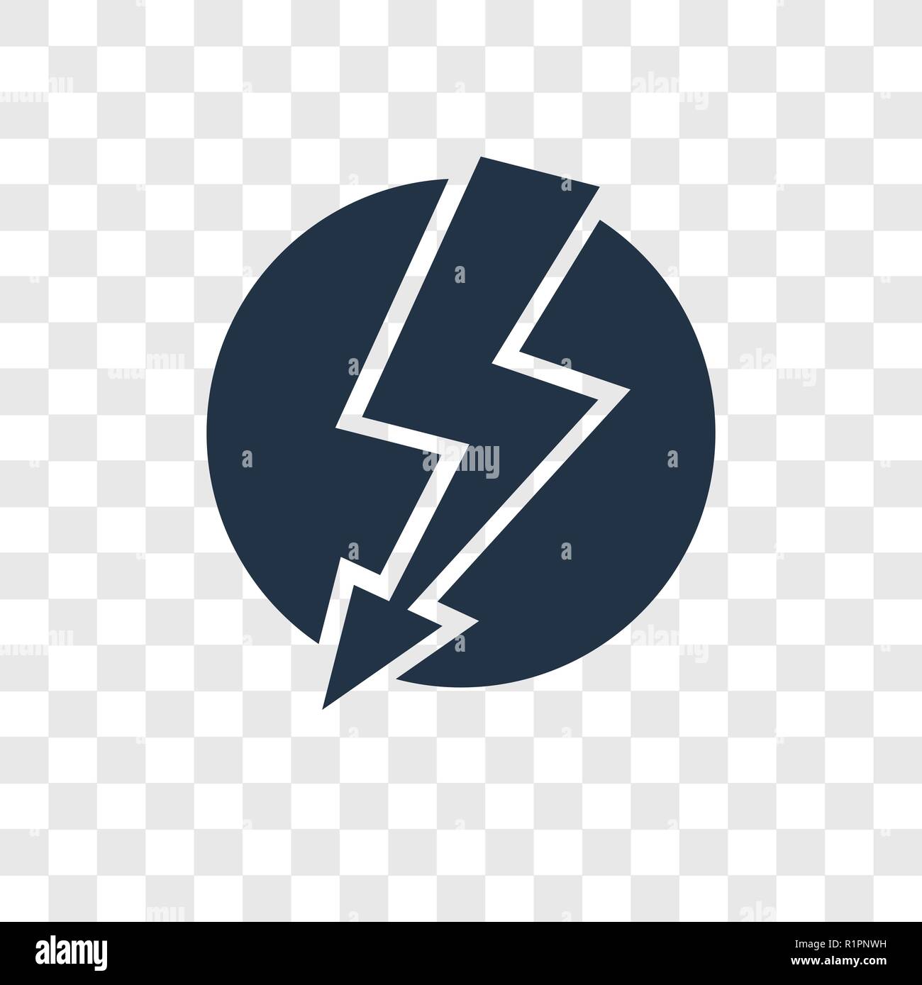 Lightning vector icon isolated on transparent background, Lightning ...