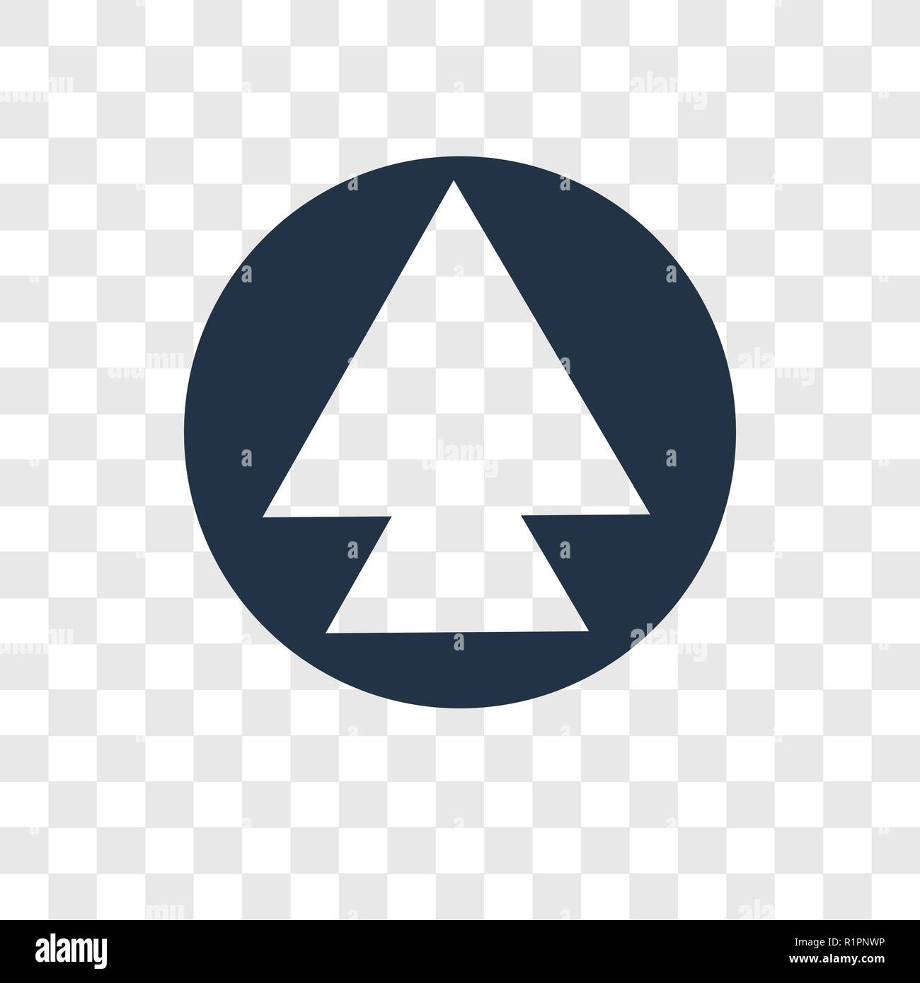 Up arrow vector icon isolated on transparent background, Up arrow ...