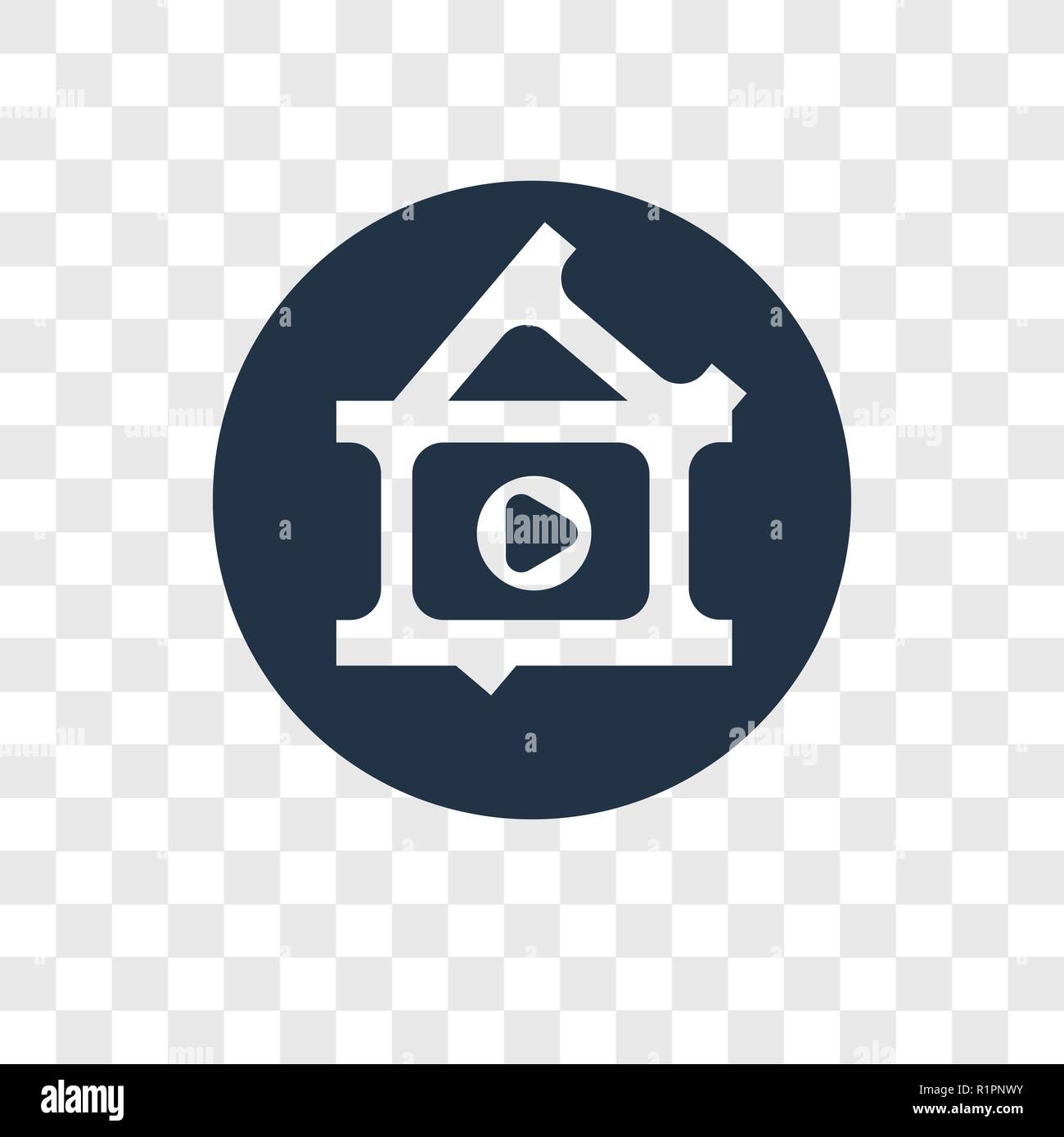 Video vector icon isolated on transparent background, Video ...