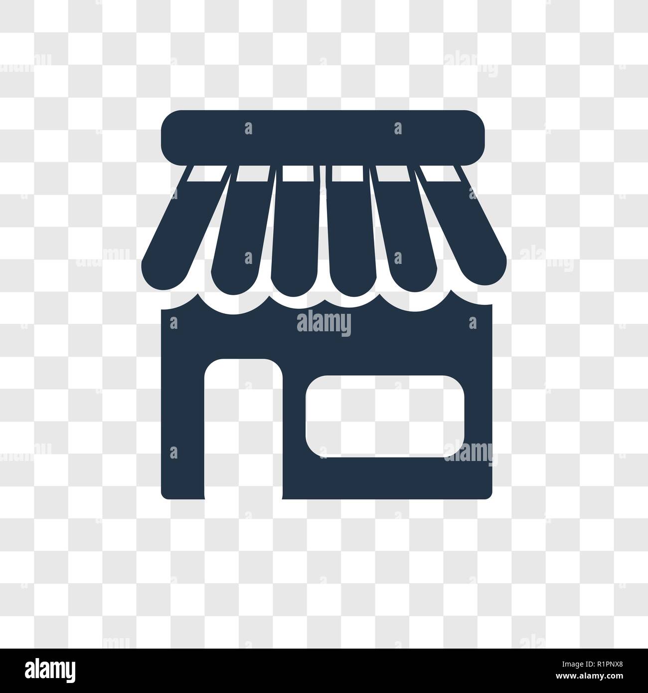 Store vector icon isolated on transparent background, Store ...