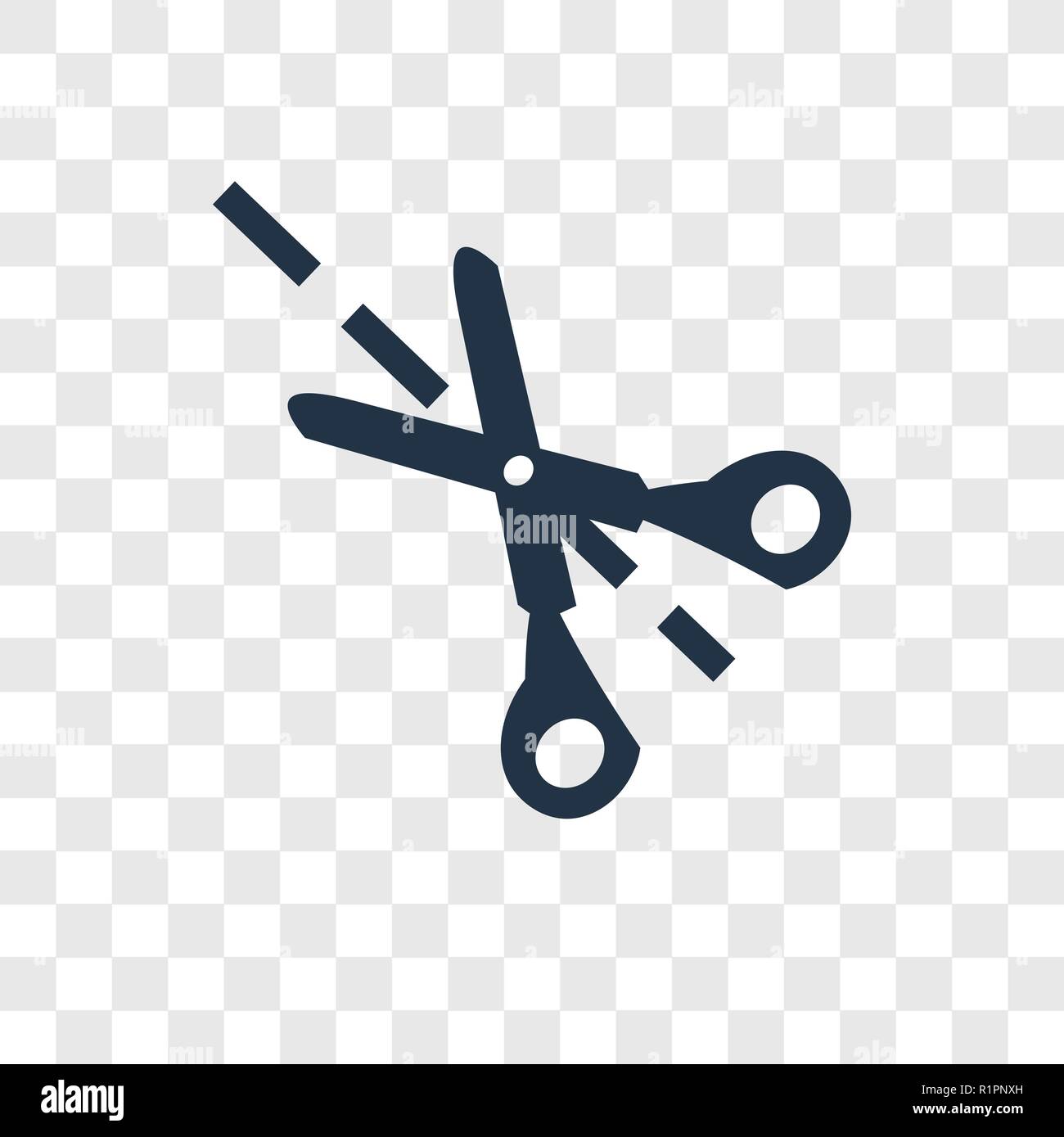 Cut vector icon isolated on transparent background, Cut transparency ...