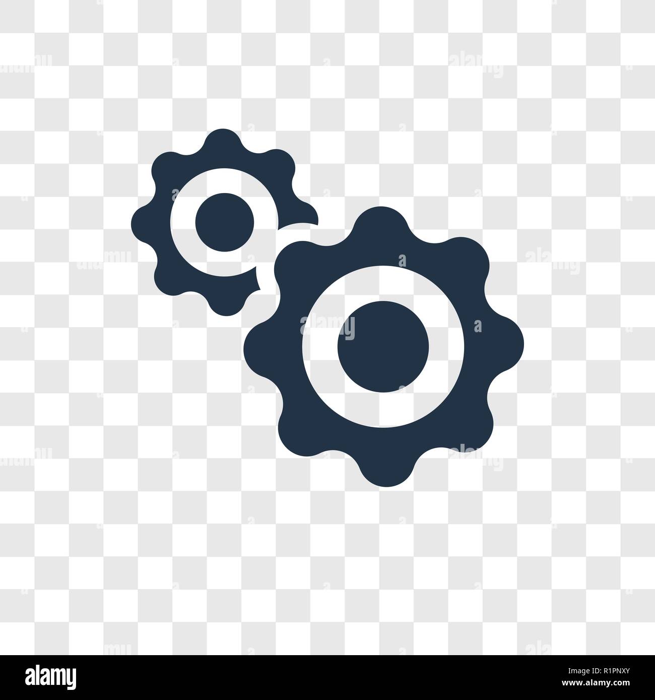 Settings vector icon isolated on transparent background, Settings ...