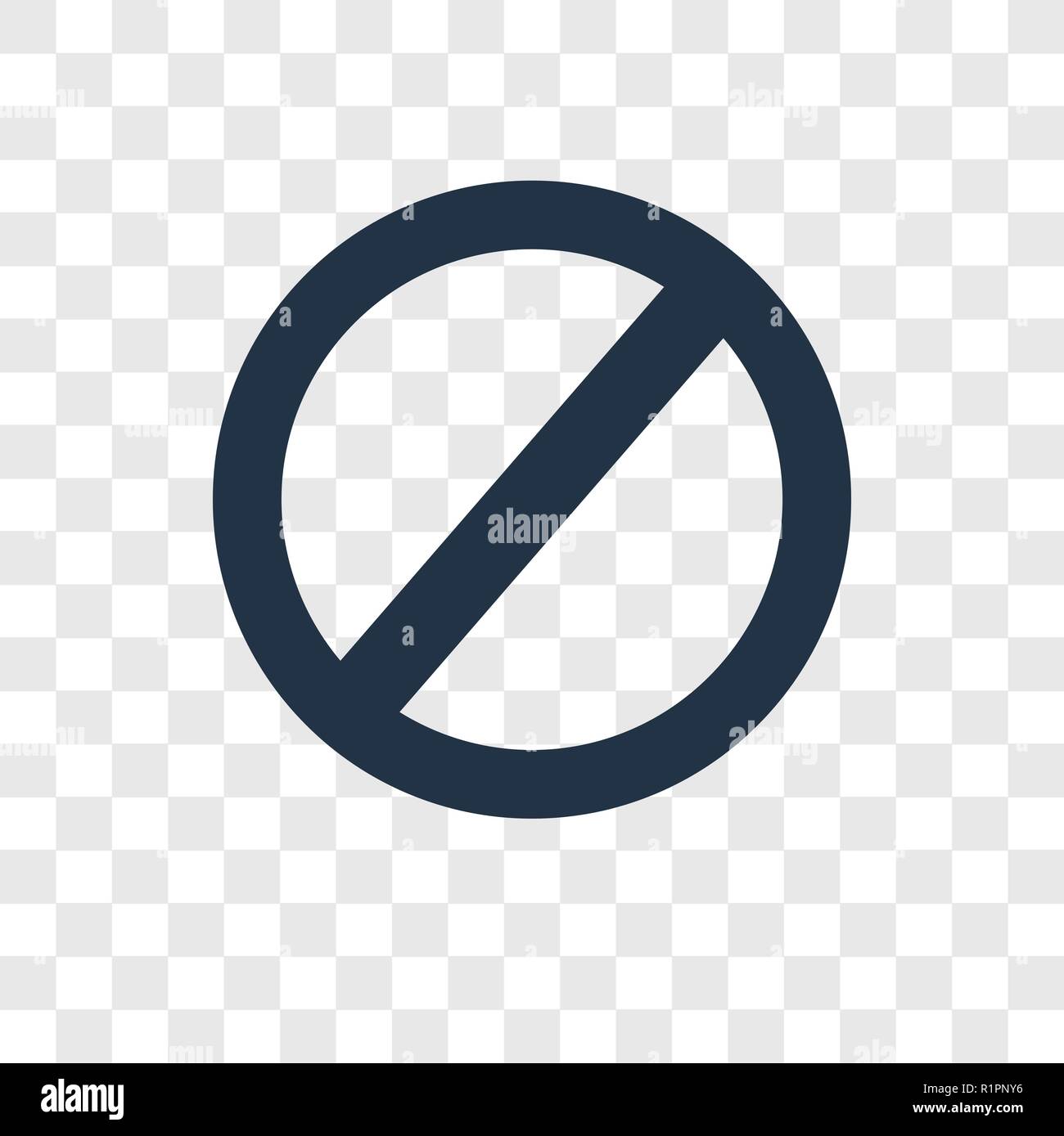 Prohibition vector icon isolated on transparent background, Prohibition ...