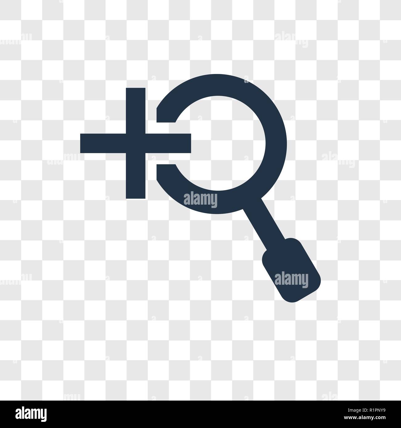 Zoom vector icon isolated on transparent background, Zoom transparency ...