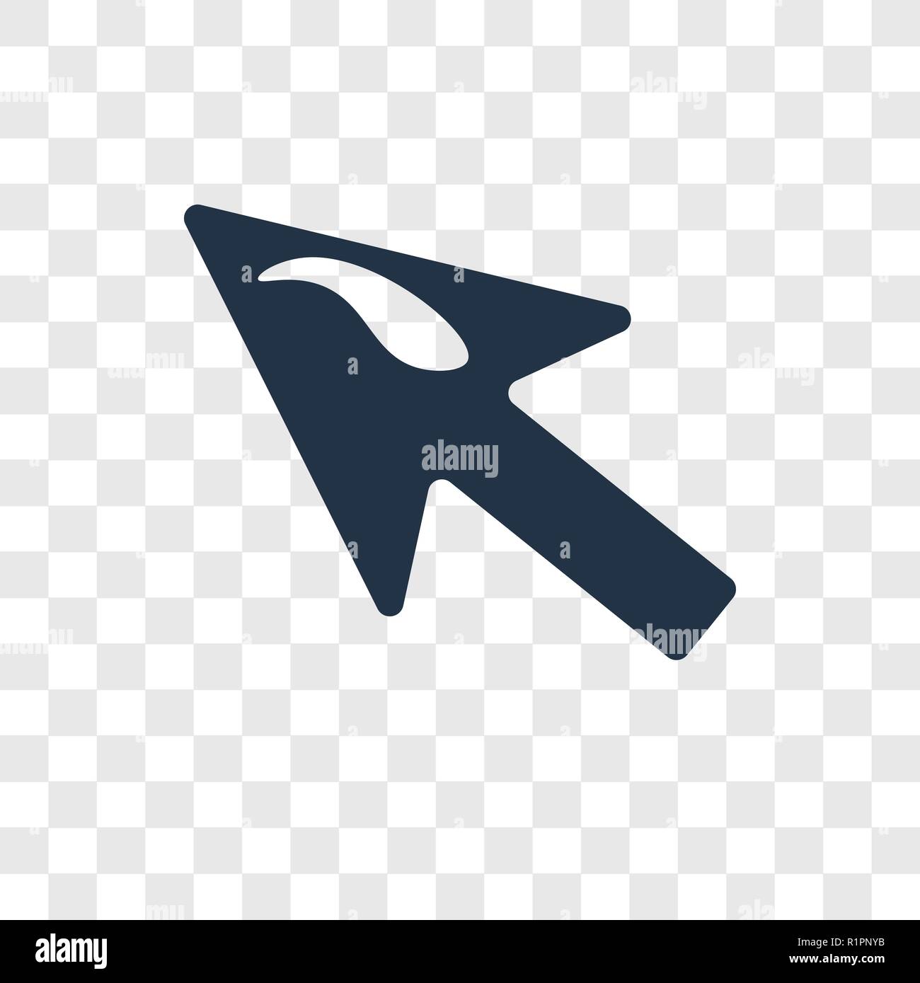 Cursor vector icon isolated on transparent background, Cursor ...