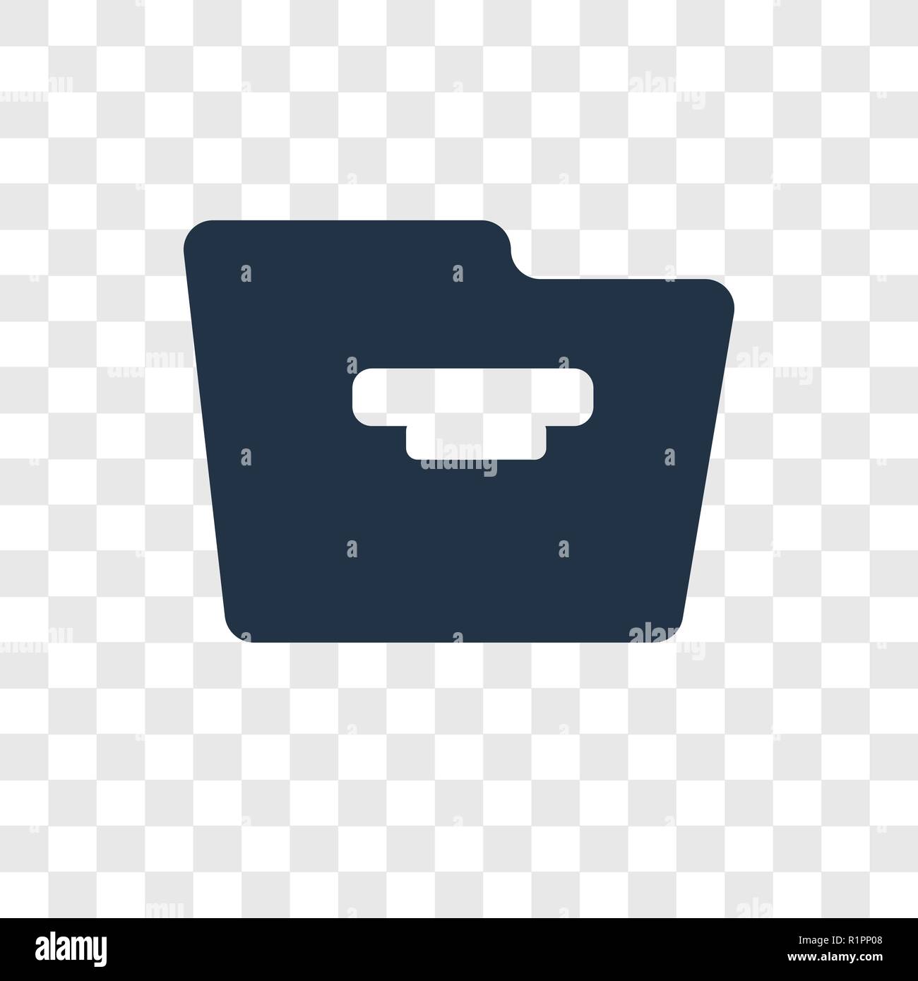Folder vector icon isolated on transparent background, Folder ...