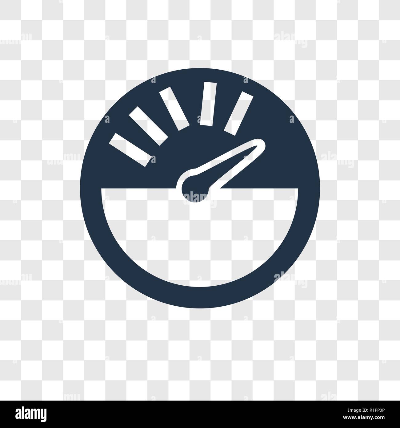 Speedometer vector icon isolated on transparent background, Speedometer ...