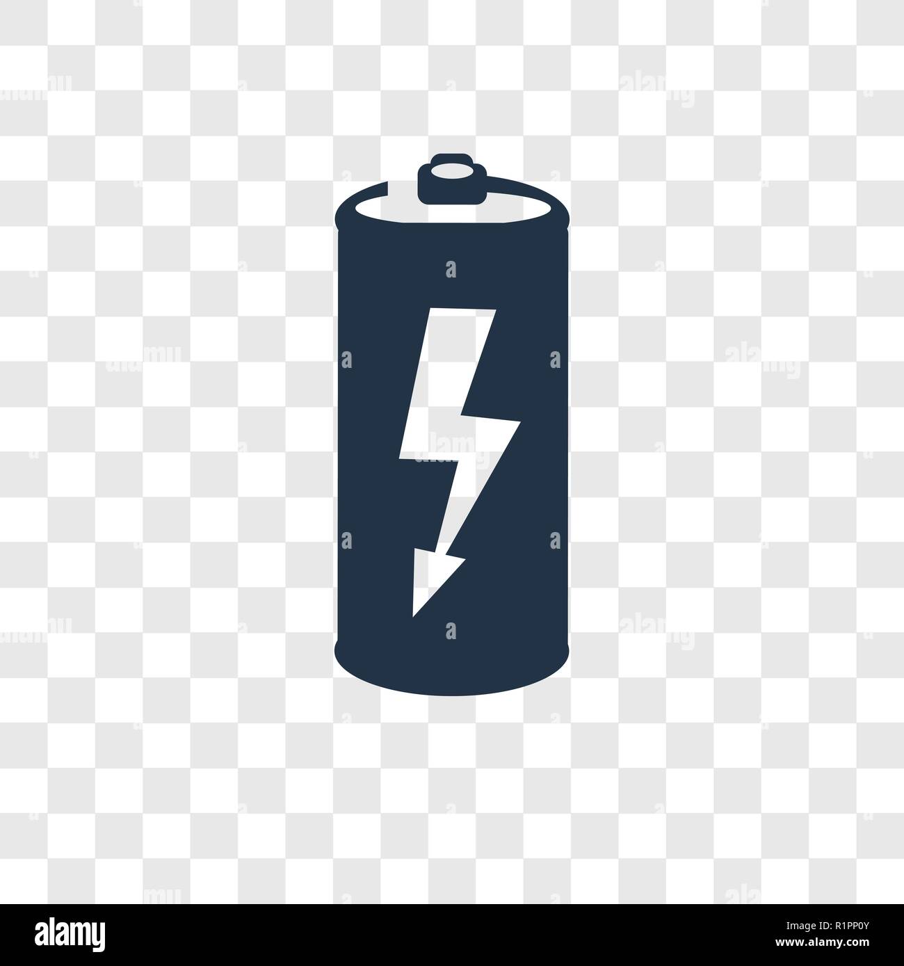 Battery vector icon isolated on transparent background, Battery ...