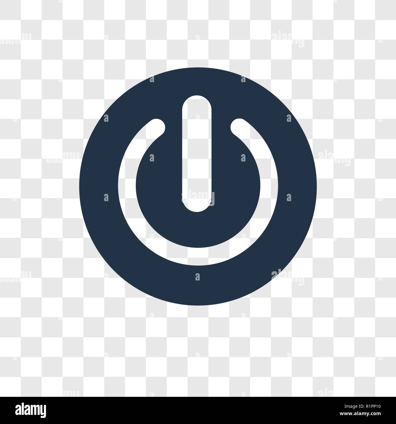 Power vector icon isolated on transparent background, Power ...