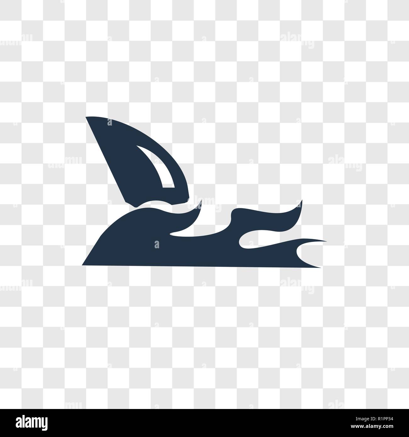 Shark vector icon isolated on transparent background, Shark ...