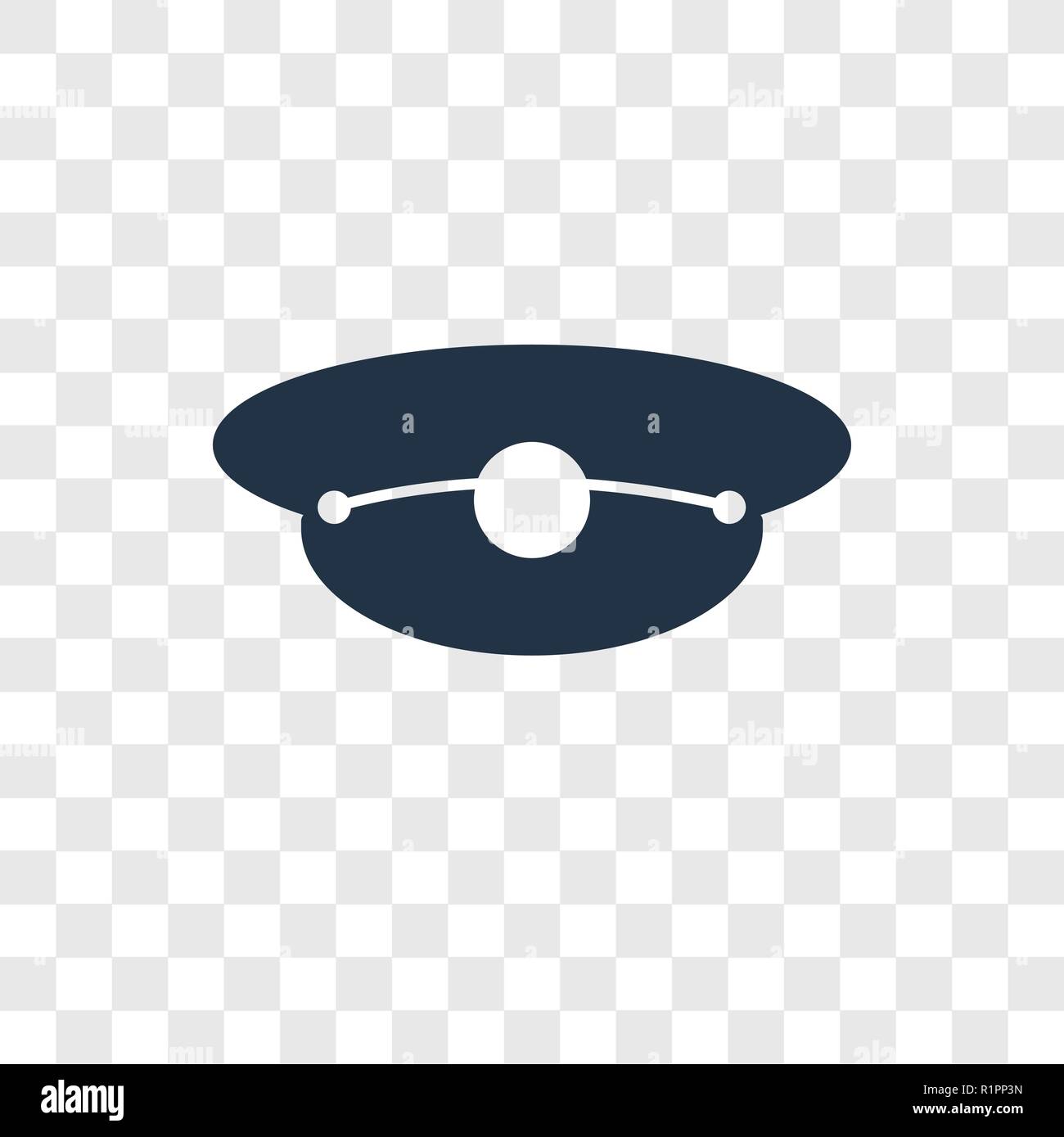 Captain vector icon isolated on transparent background, Captain ...