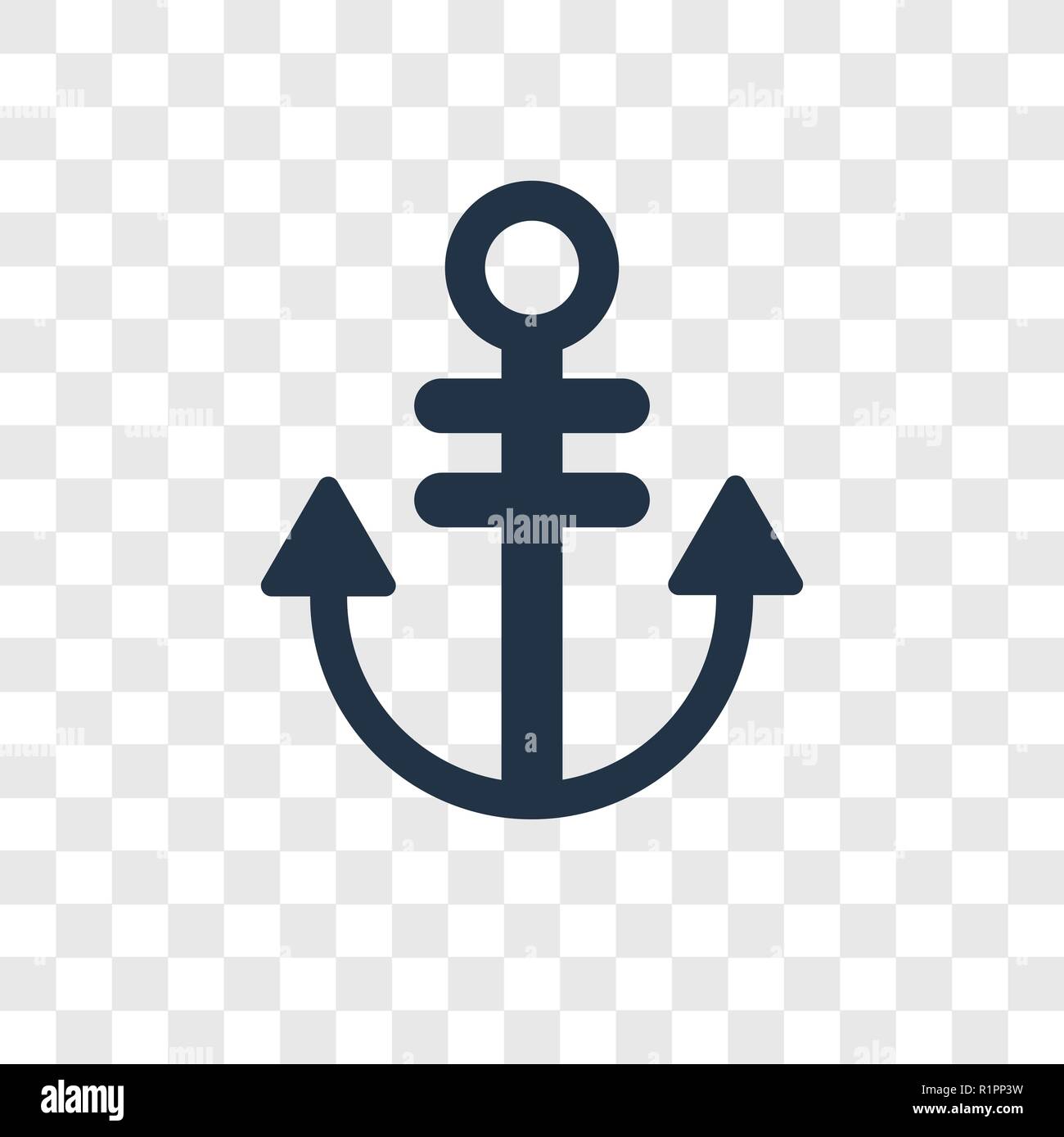 Anchor vector icon isolated on transparent background, Anchor ...