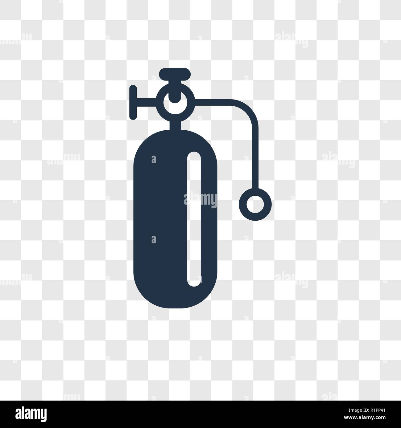 Oxygen tank vector icon isolated on transparent background, Oxygen tank ...