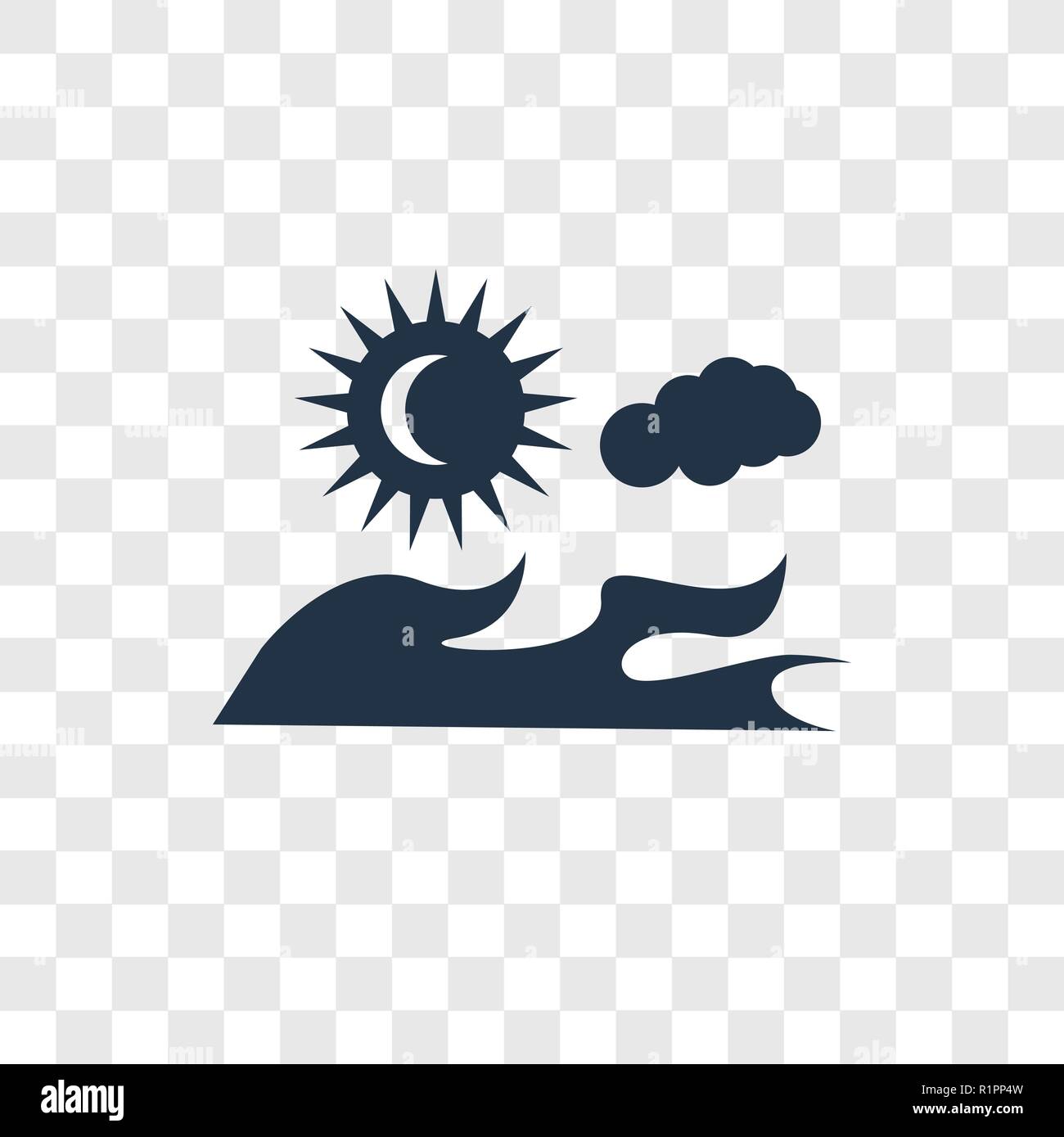 Sun vector icon isolated on transparent background, Sun transparency ...