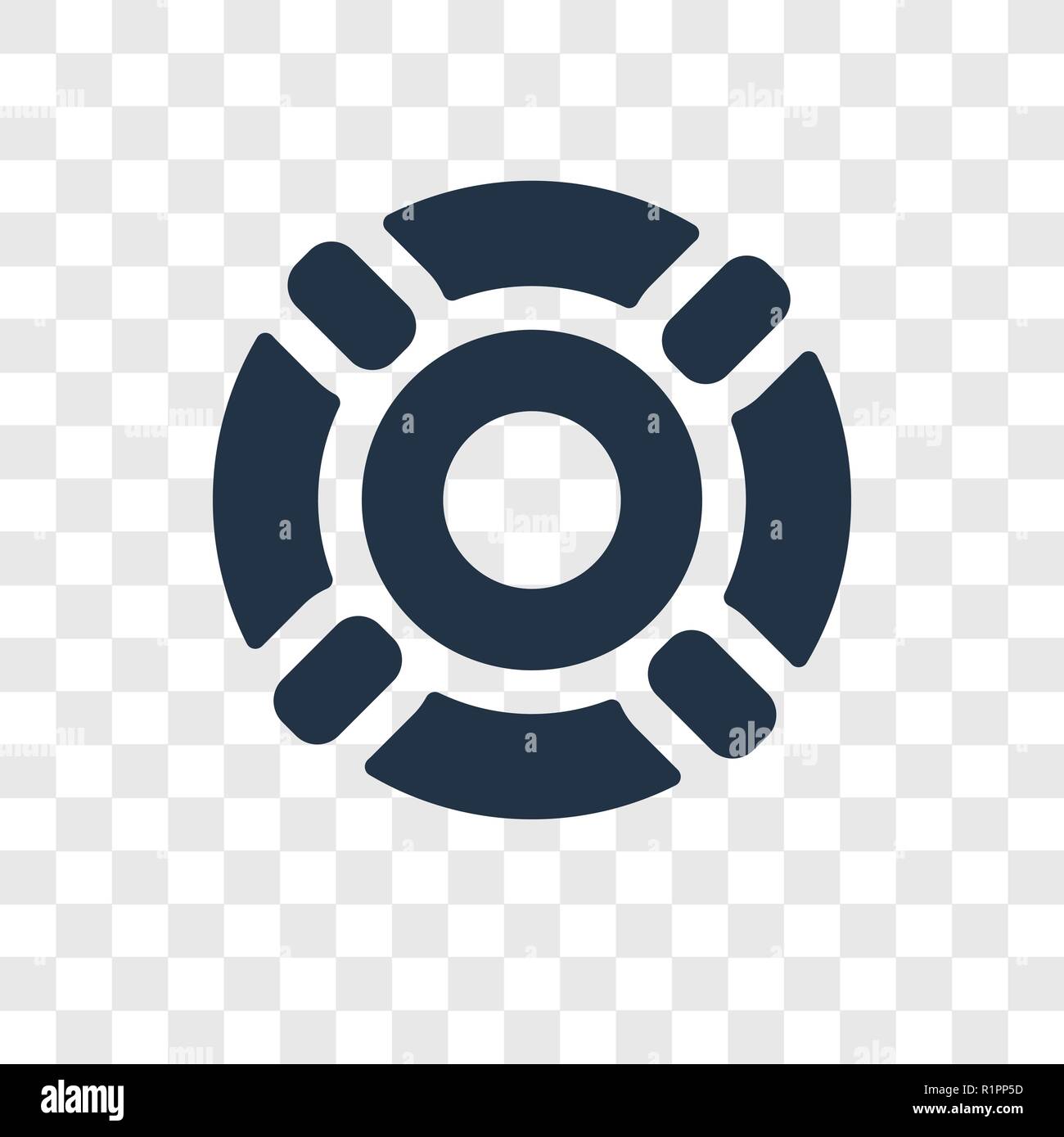 Lifesaver vector icon isolated on transparent background, Lifesaver ...