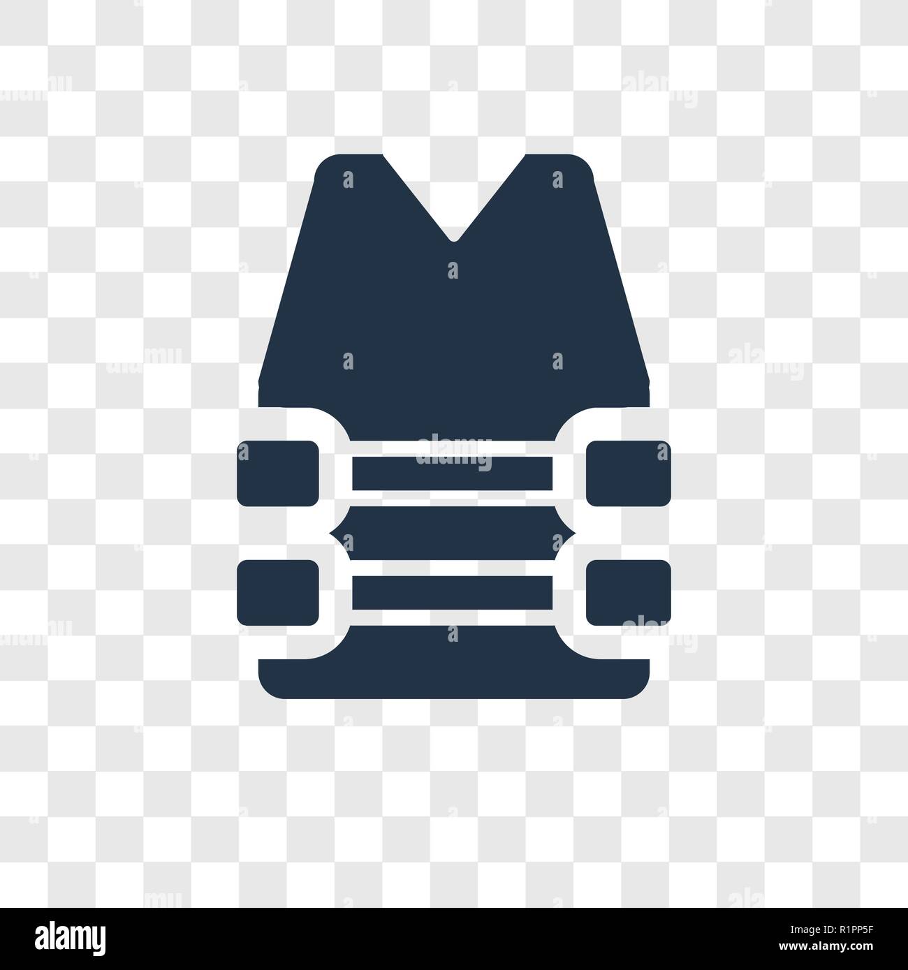 Vest vector icon isolated on transparent background, Vest transparency ...
