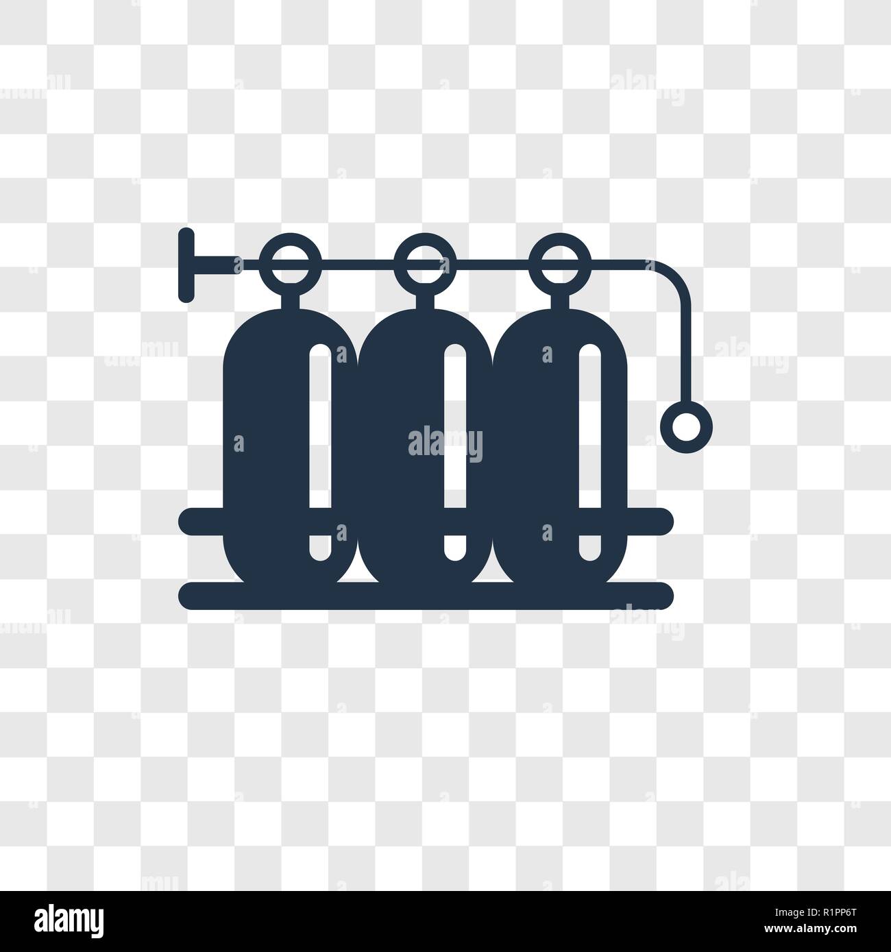 Oxygen tank vector icon isolated on transparent background, Oxygen tank ...