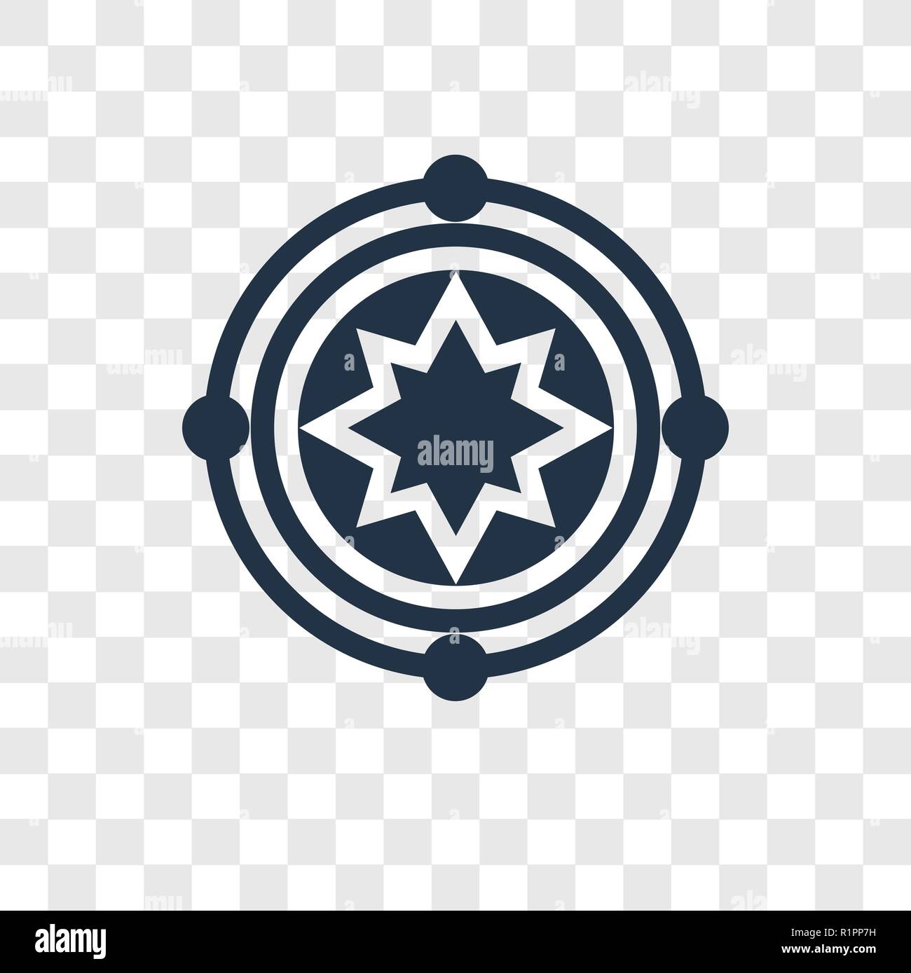 Compass vector icon isolated on transparent background, Compass ...