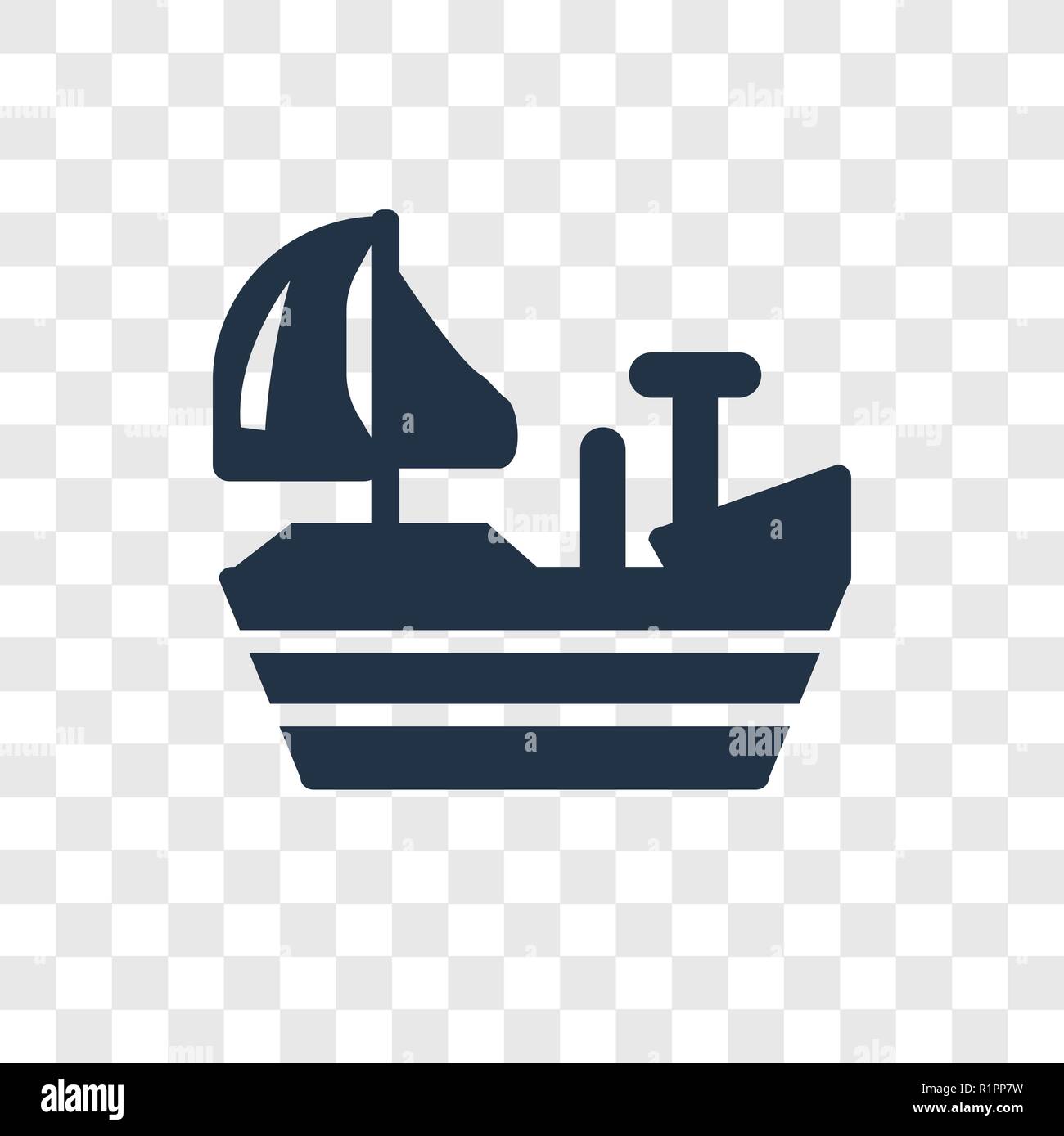 Ferry Facing Right vector icon isolated on transparent background ...