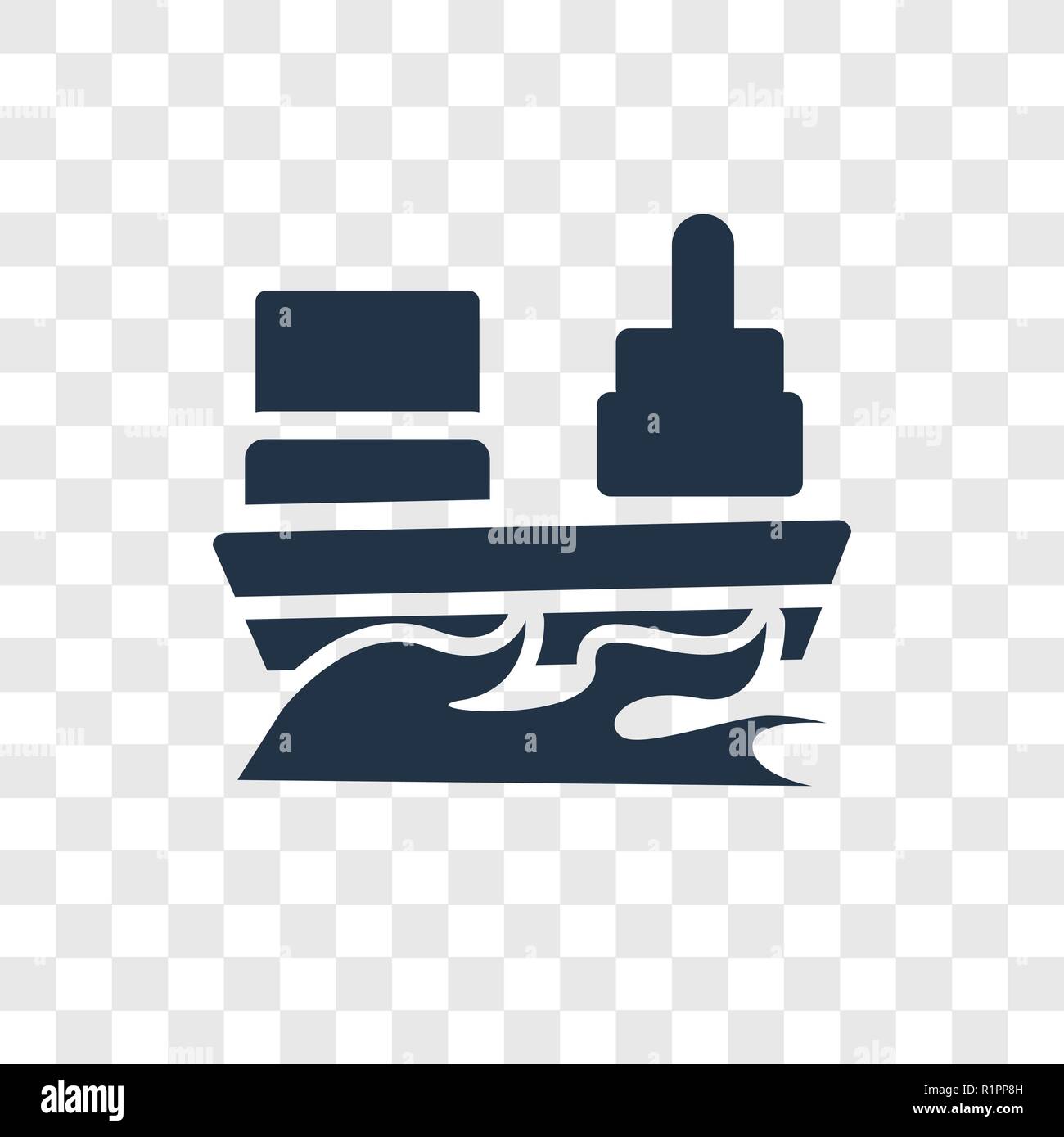 Tanker Ship vector icon isolated on transparent background, Tanker Ship ...