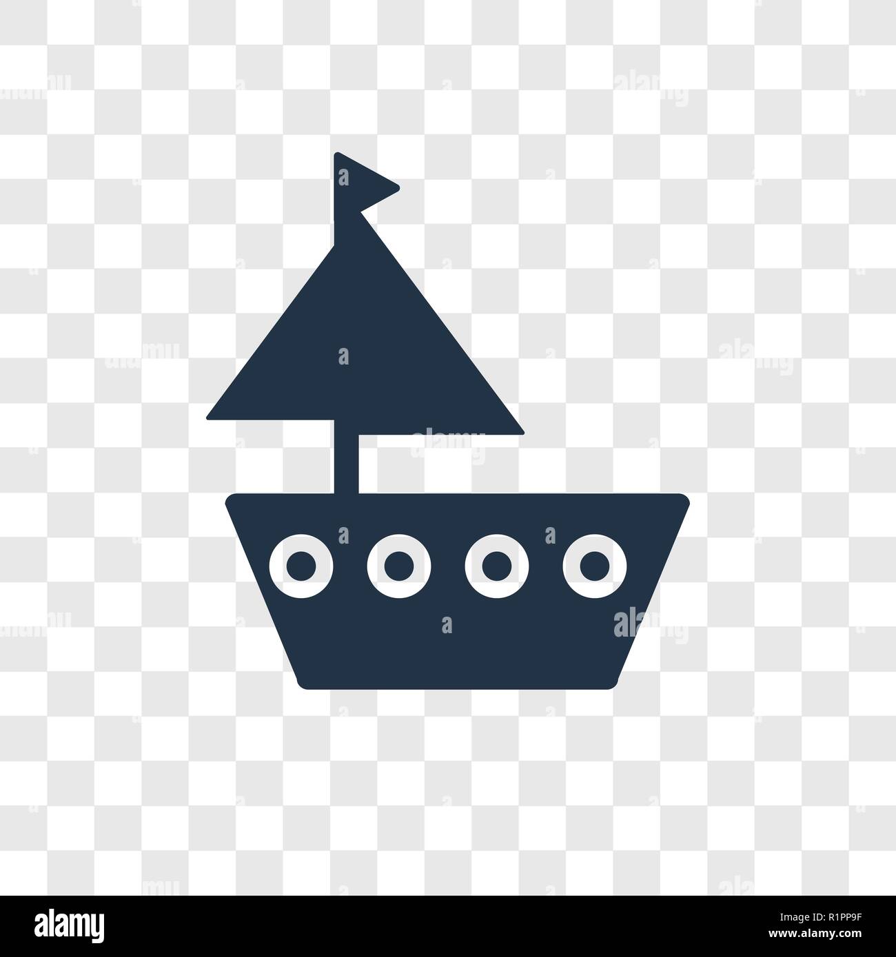 Classic Ship vector icon isolated on transparent background, Classic ...