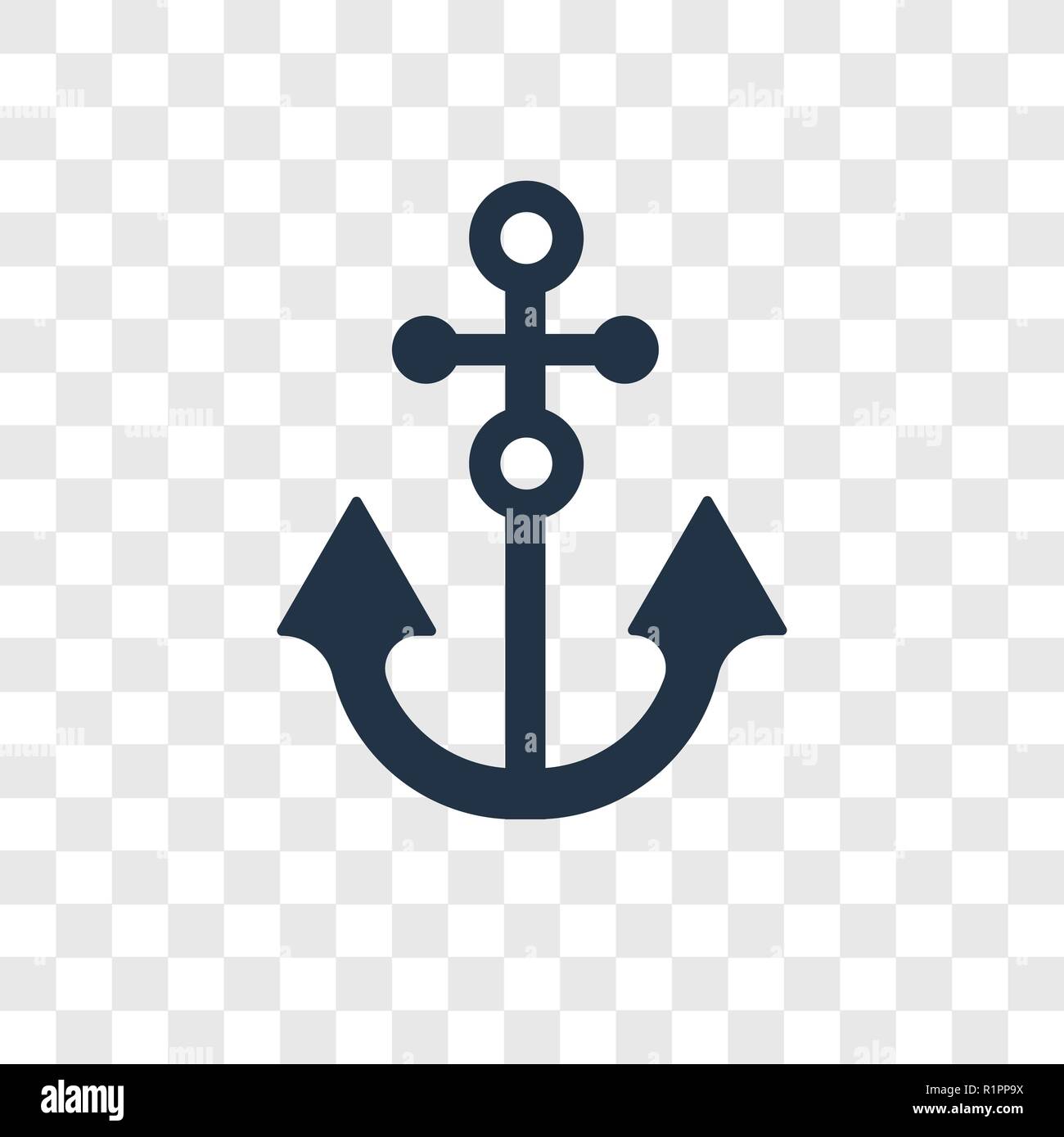 Big Anchor vector icon isolated on transparent background, Big Anchor ...