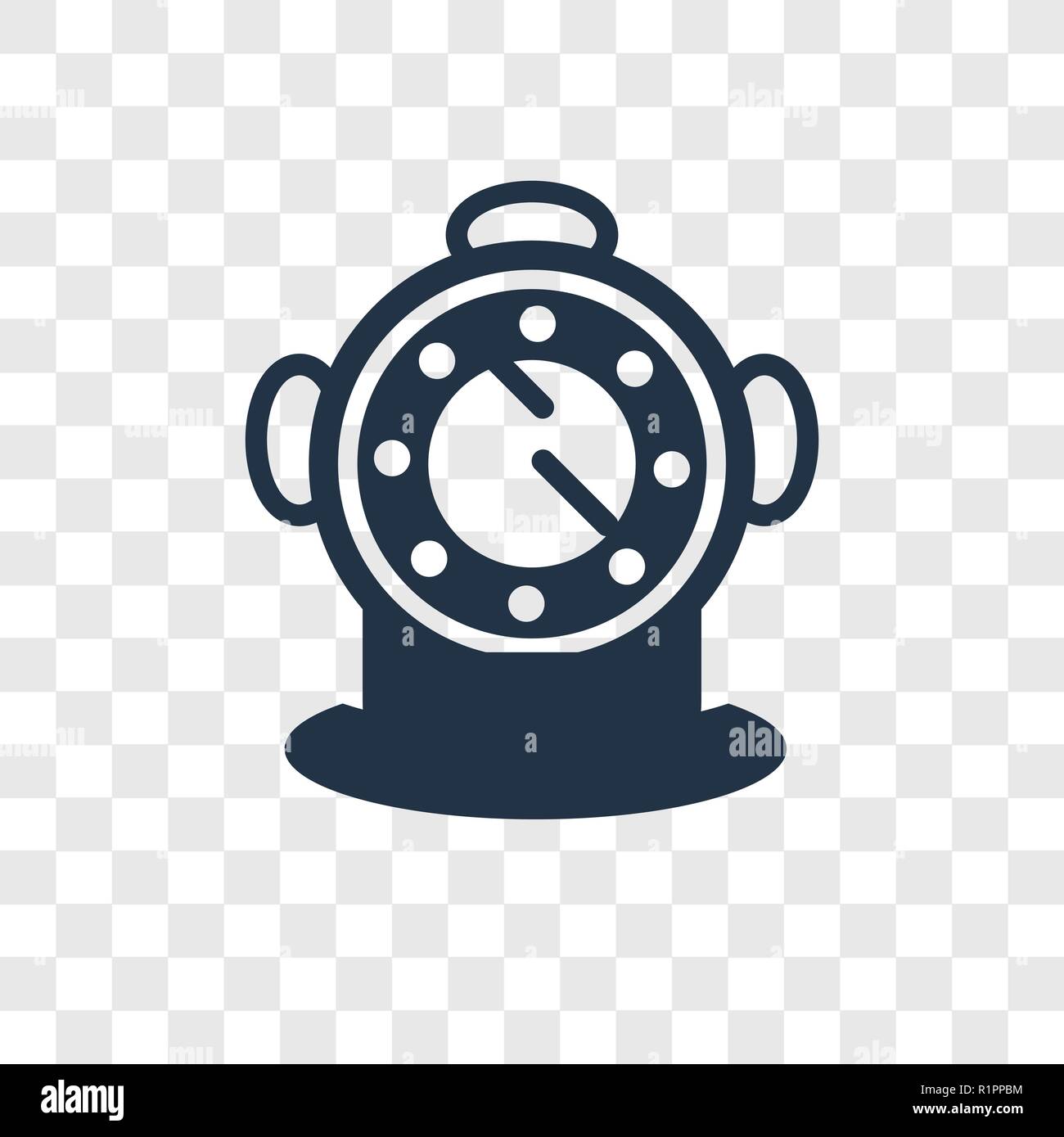 Diving Helmet vector icon isolated on transparent background, Diving ...